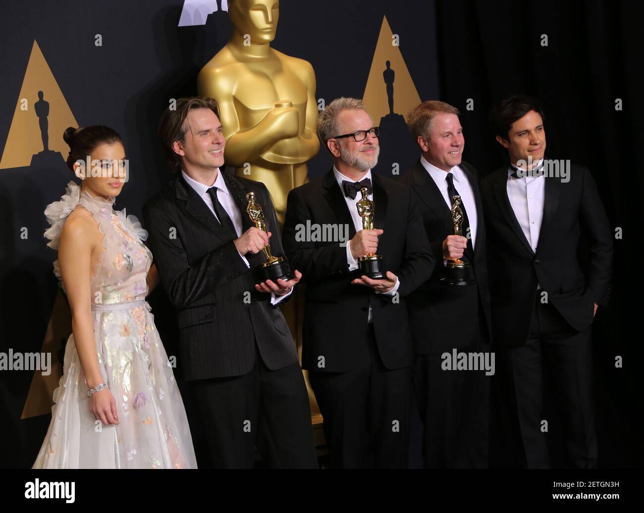(L-R) Actor Hailee Steinfeld, co-directors Byron Howard and Rich Moore ...