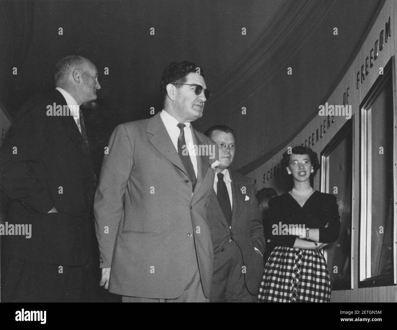 Photograph of Jess Larson at the Official Preview of the Freedom Train ...