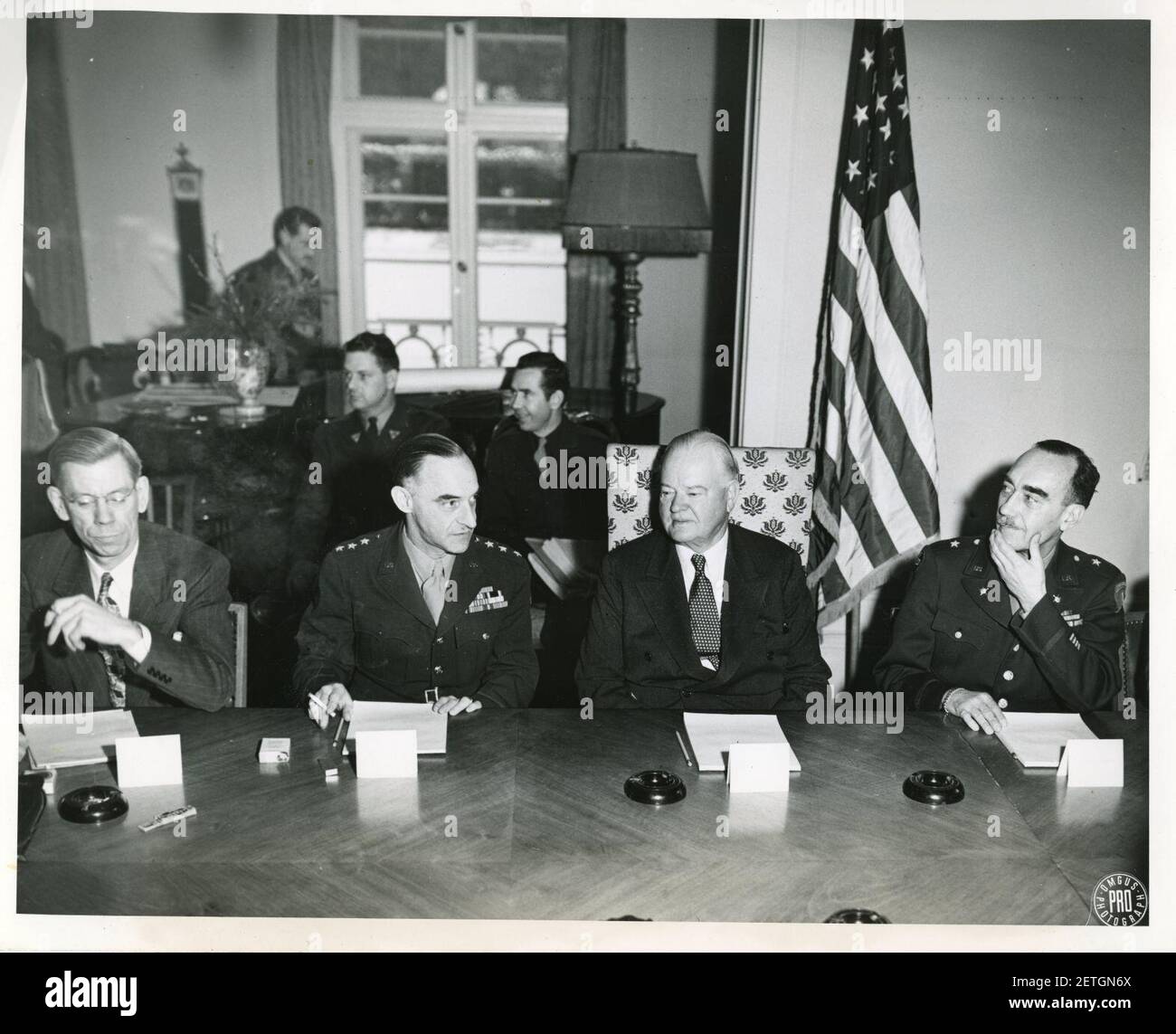 Photograph of Mr. Dennis Fitzgerald, Lt. General Lucius D. Clay, the ...