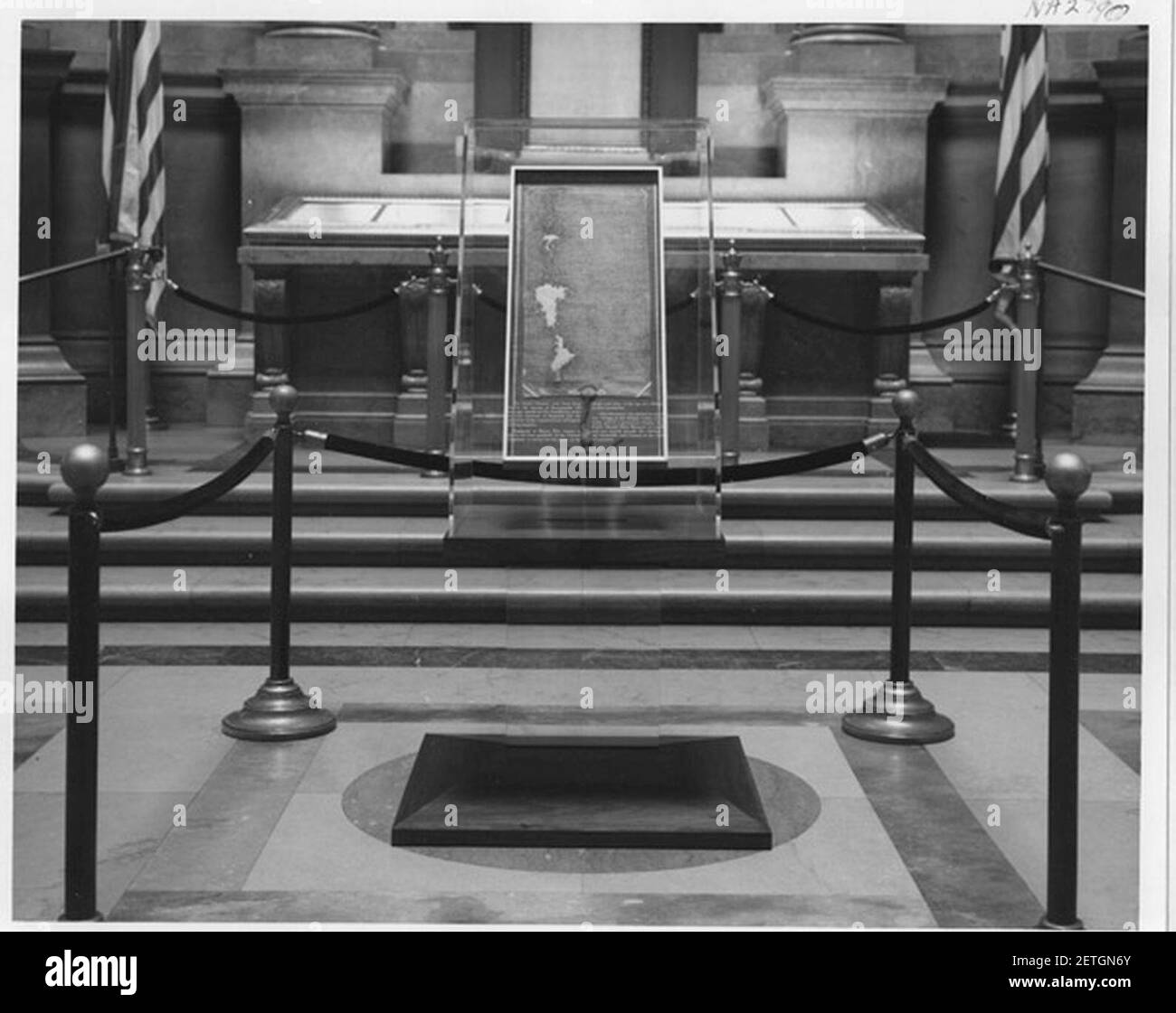 Photograph of Magna Carta, Reissue of 1225, in Case in National ...