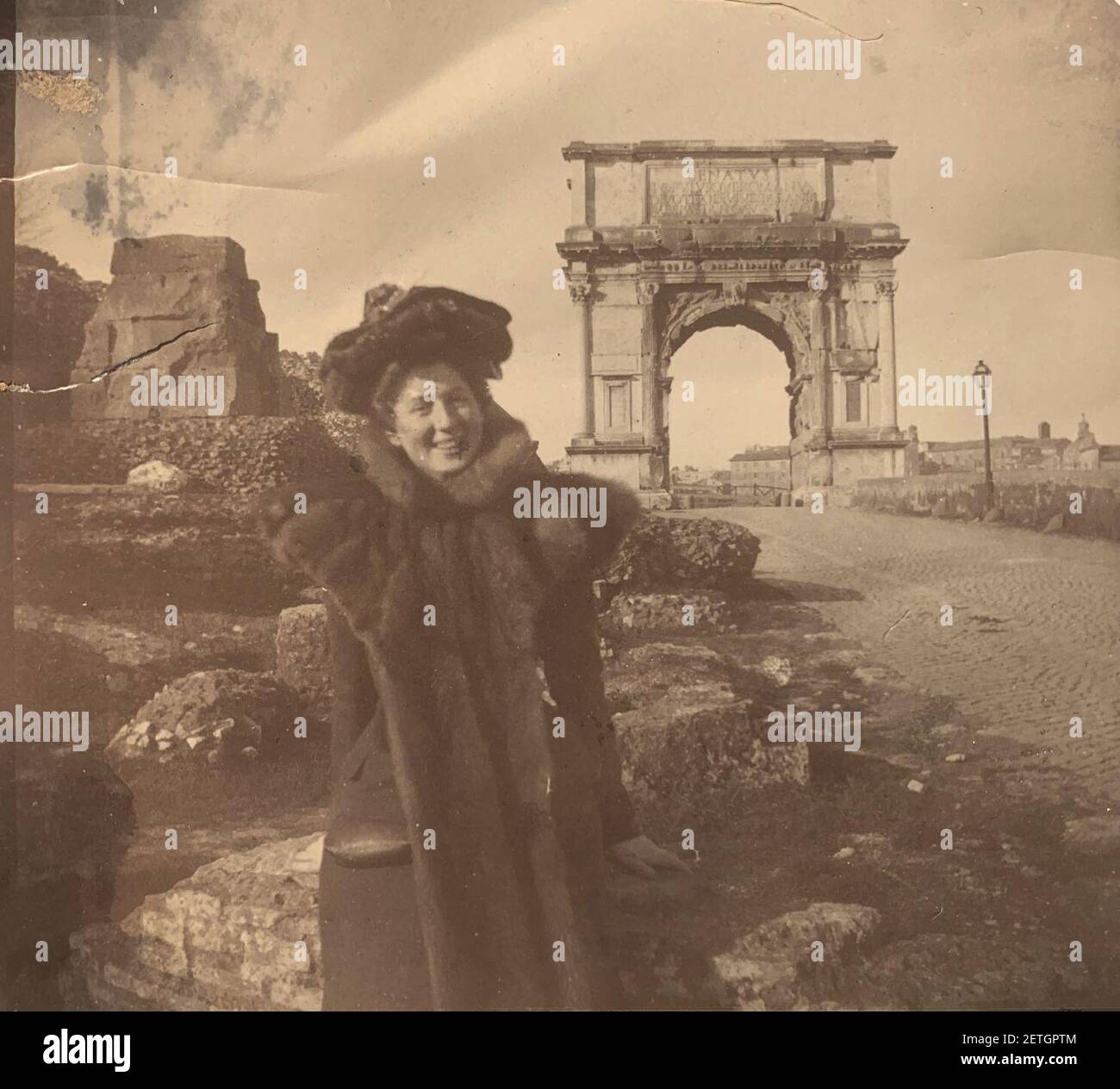 Photograph of Susan Watkins in Europe ca. 1896-1908 Stock Photo - Alamy