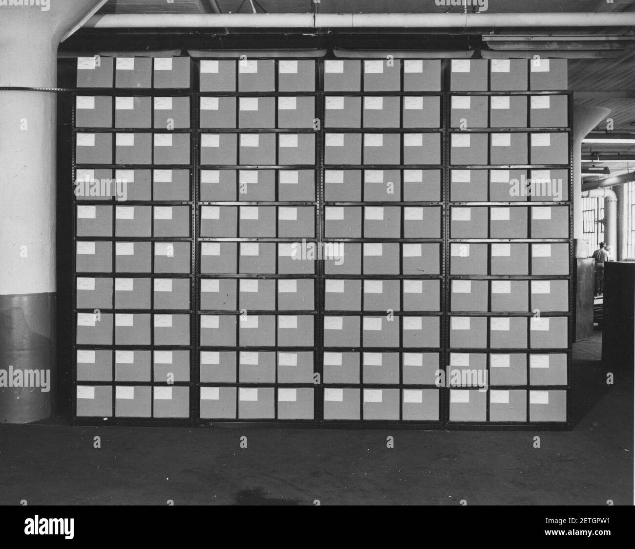 Photograph of Steel Shelving and Records at Federal Records Center ...
