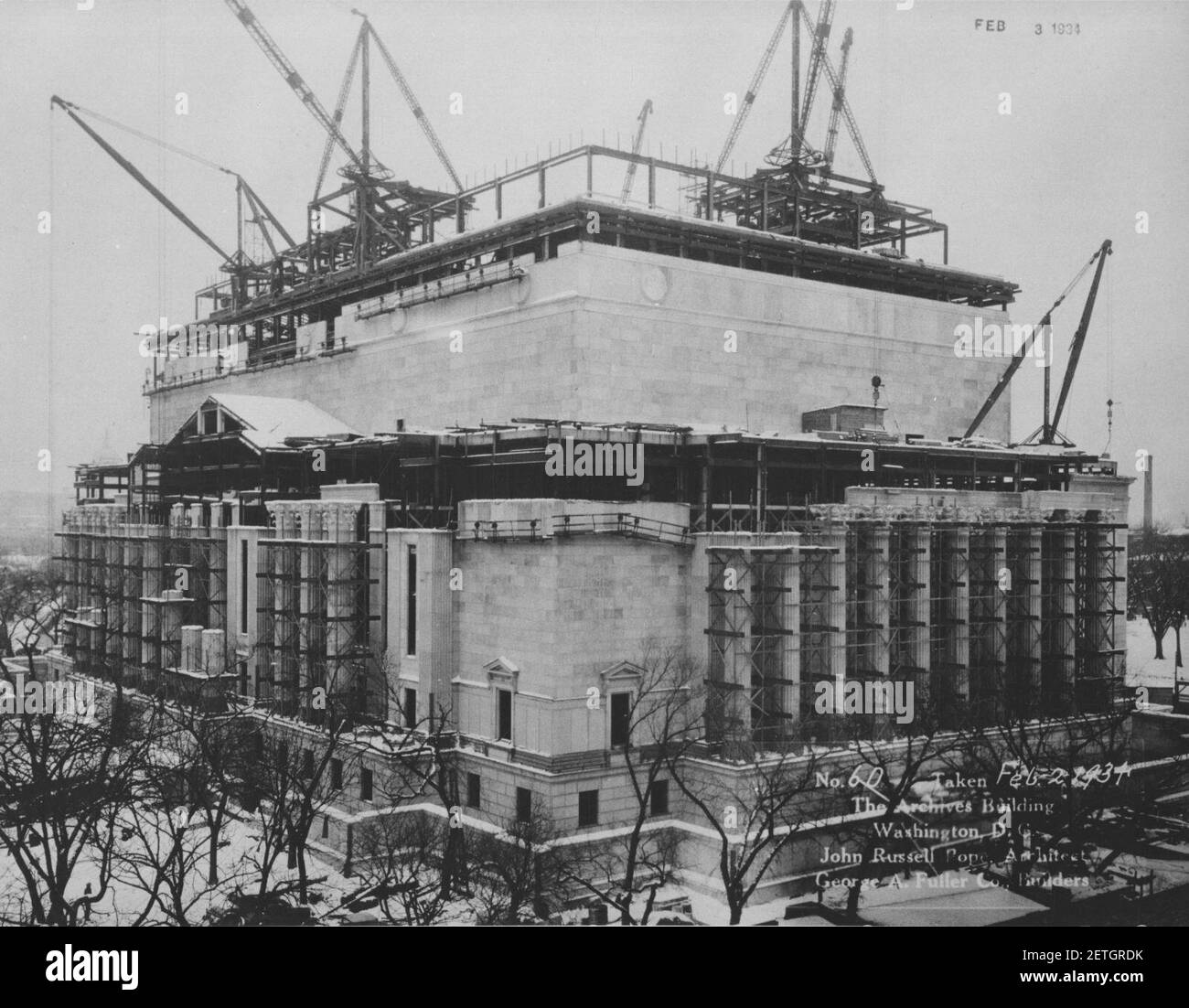 Photograph of the Advanced Construction of Exterior Walls and Columns ...