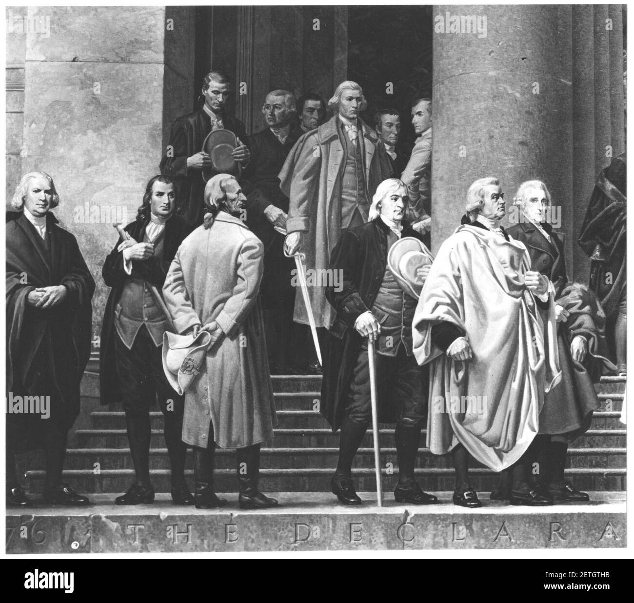 Photograph of the Left Section of the Mural, The Declaration of ...