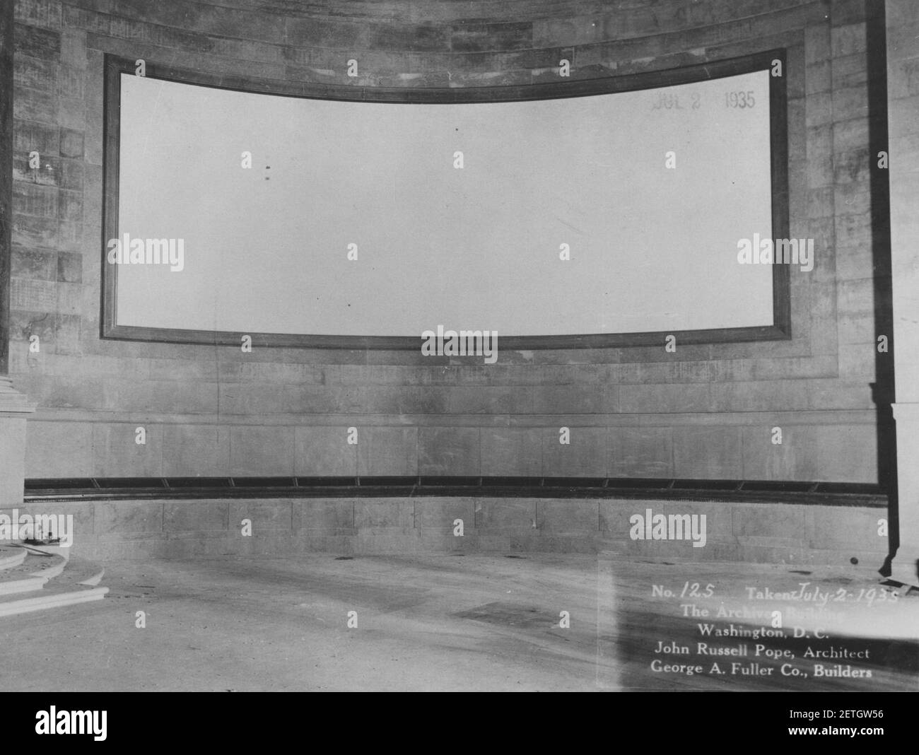 Photograph of the Right Side of the Rotunda Wall before the ...