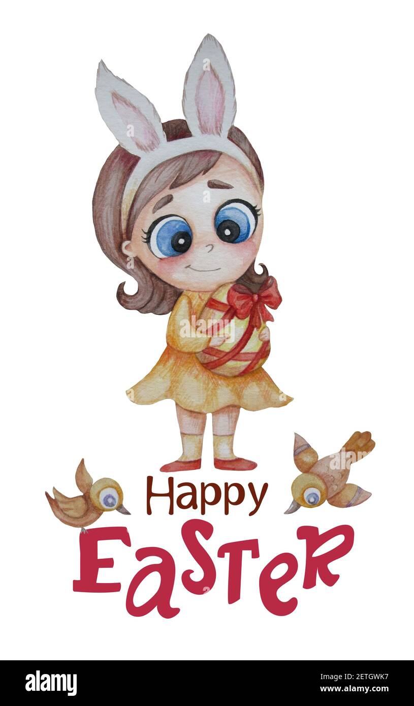 Happy Easter Bunny Girl