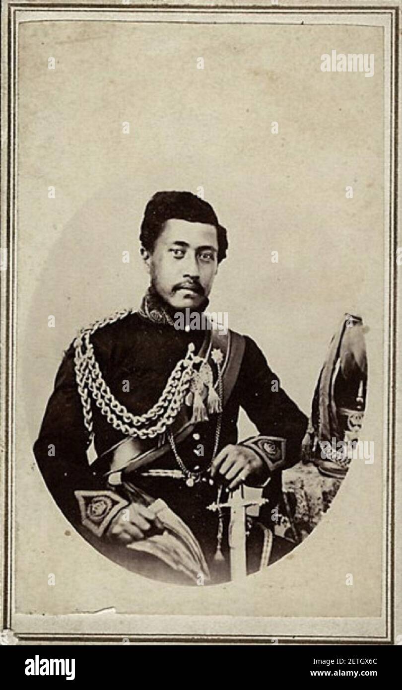 Photograph of William Charles Lunalilo by Henry L. Chase Stock Photo ...