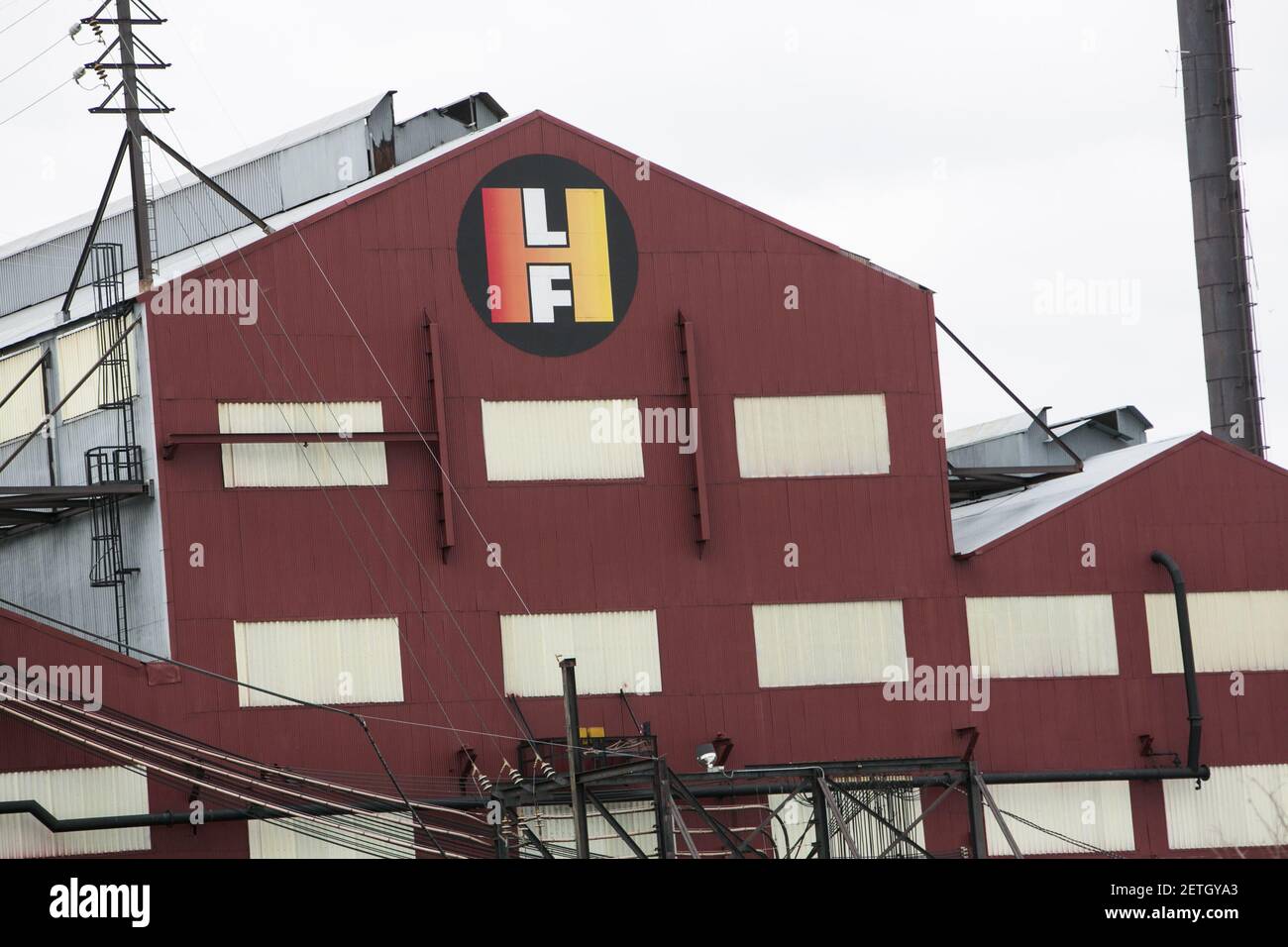 A logo sign outside of a facility occupied by the Lehigh Heavy Forge ...