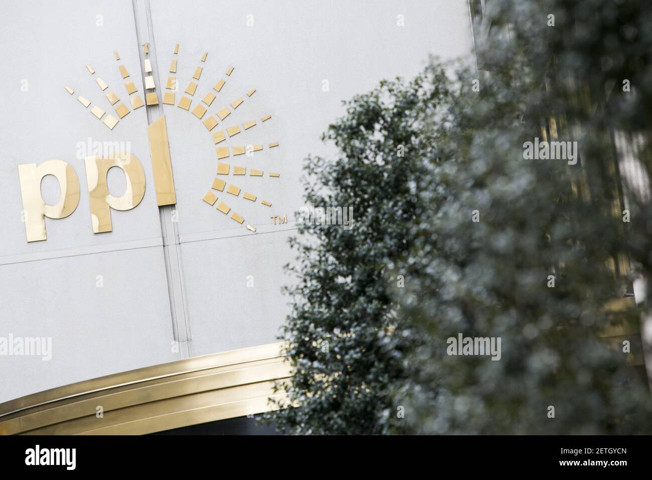 A logo sign outside of the headquarters of the PPL Corporation in ...
