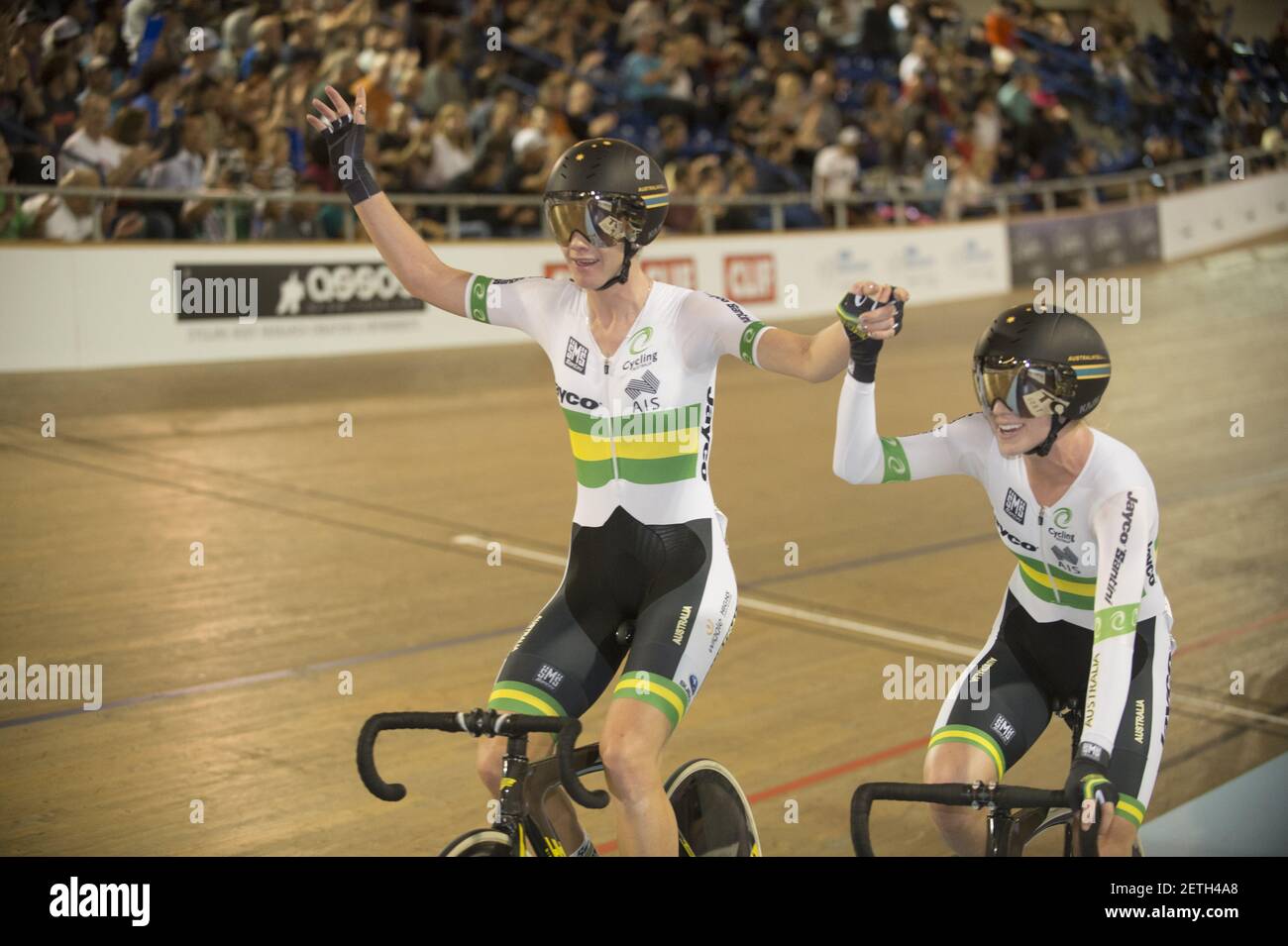Australian Women's madison team of Alexandra Manly and Amy Cure ...