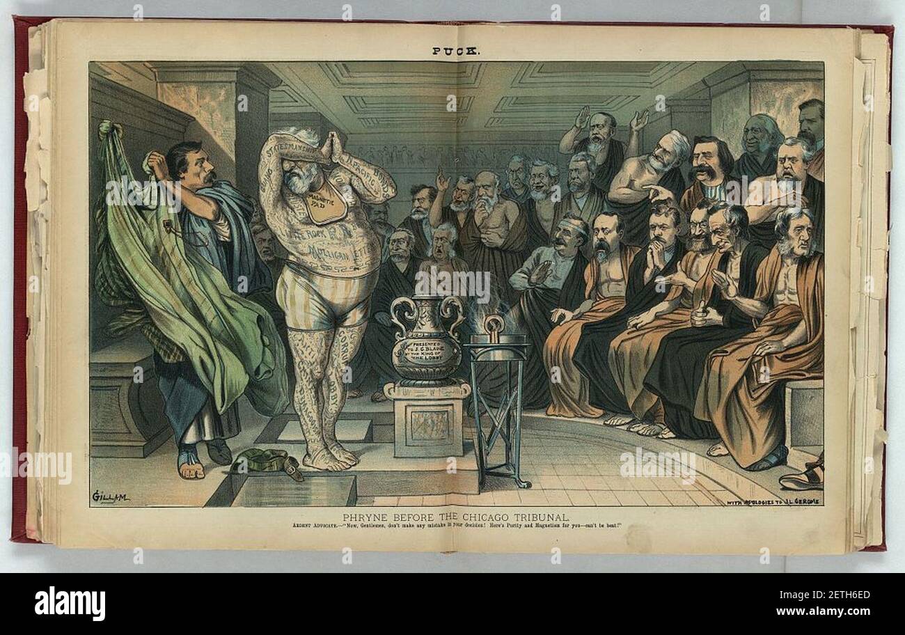 Phryne before the Chicago tribunal - Gillam, with apologies to J.L ...