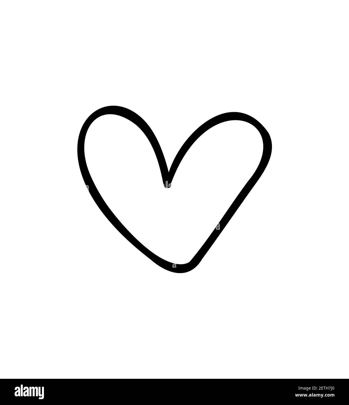 Doodle heart symbol hand drawn vwctor illustration Stock Vector Image ...