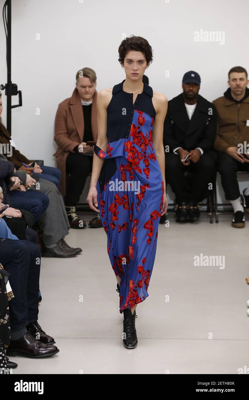 A model walks the runway at the Atlein show during Paris Fashion Week ...