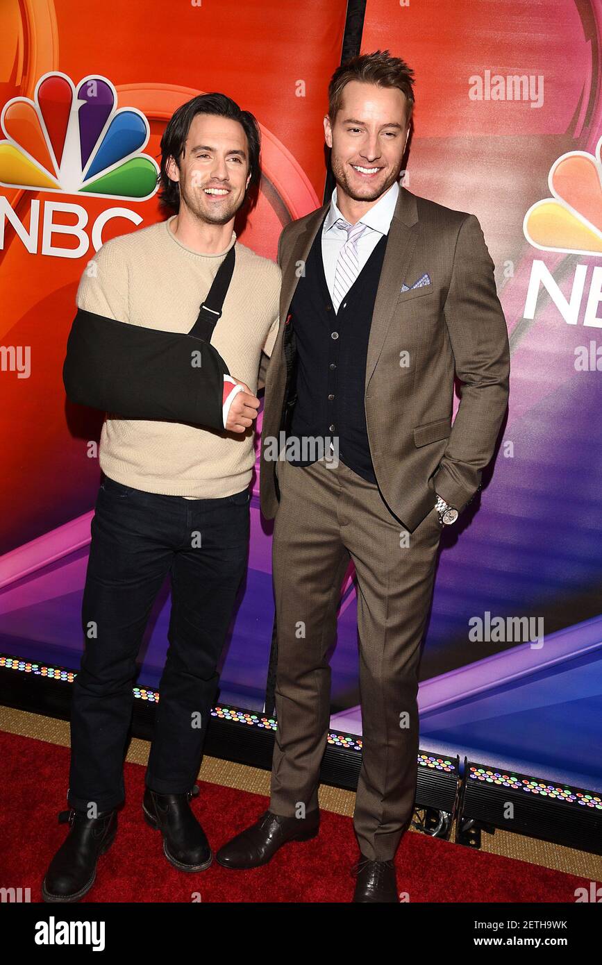Milo Ventimglia and Justin Hartley of "This Is Us" attend the NBC NY ...