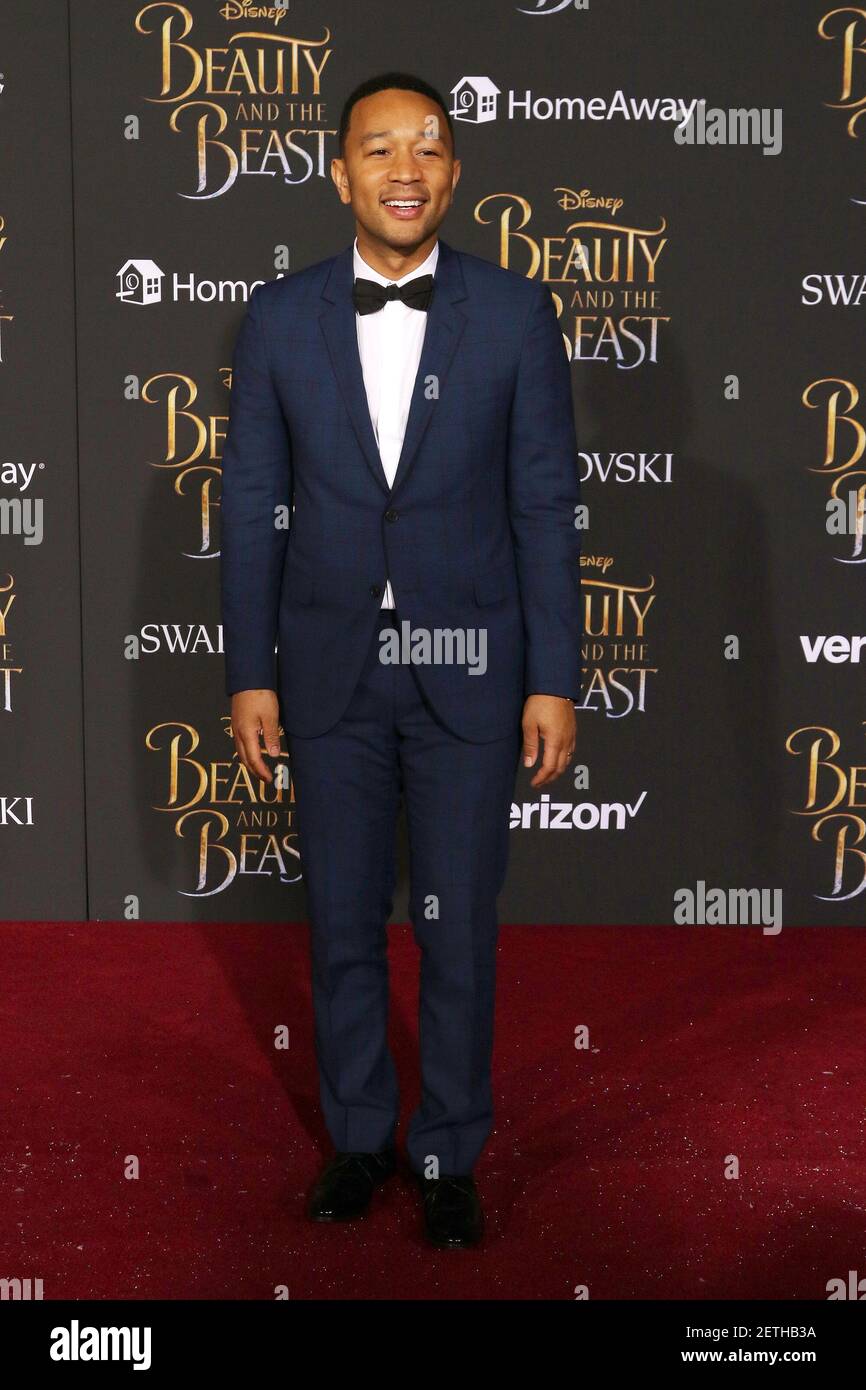 John Legend at the Premiere Of Disney's 'Beauty And The Beast' held at ...