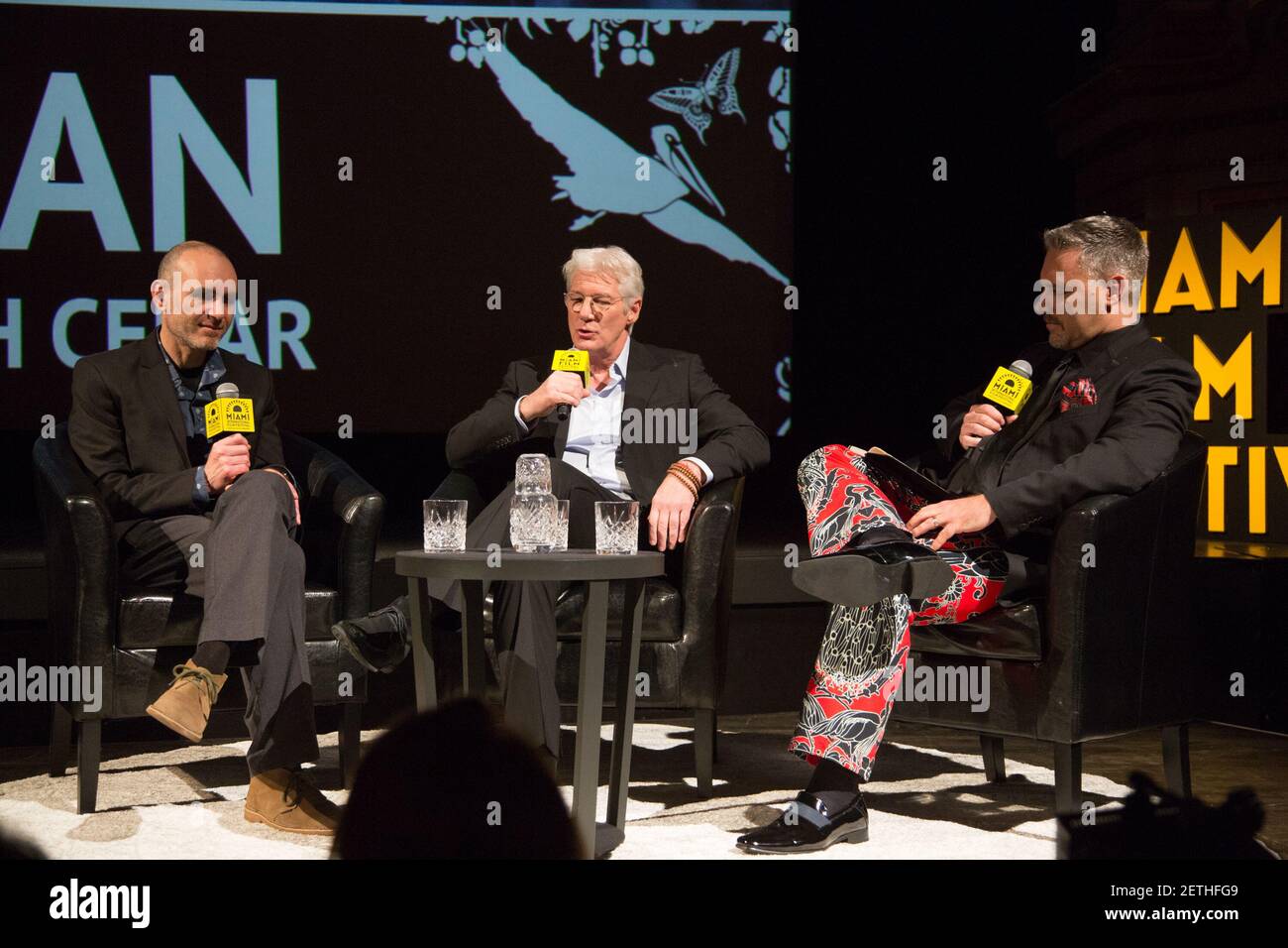 MIAMI, FLORIDA - MARCH 3: Director Joseph Cedar, actor Richard Gere and ...