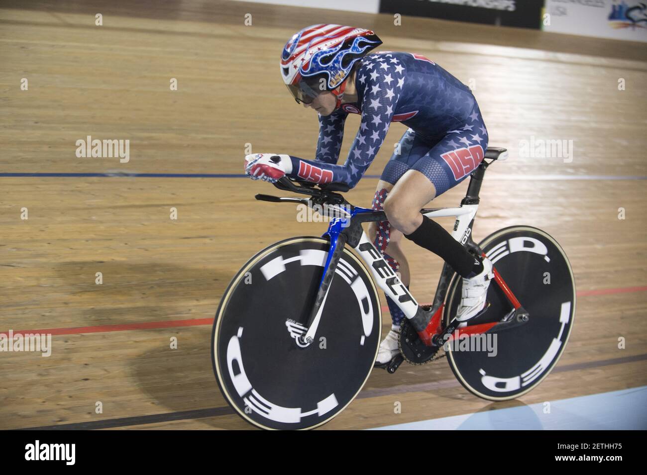 Samantha Bosco of Team USA in the women's 500 meter time trial. UCI ...