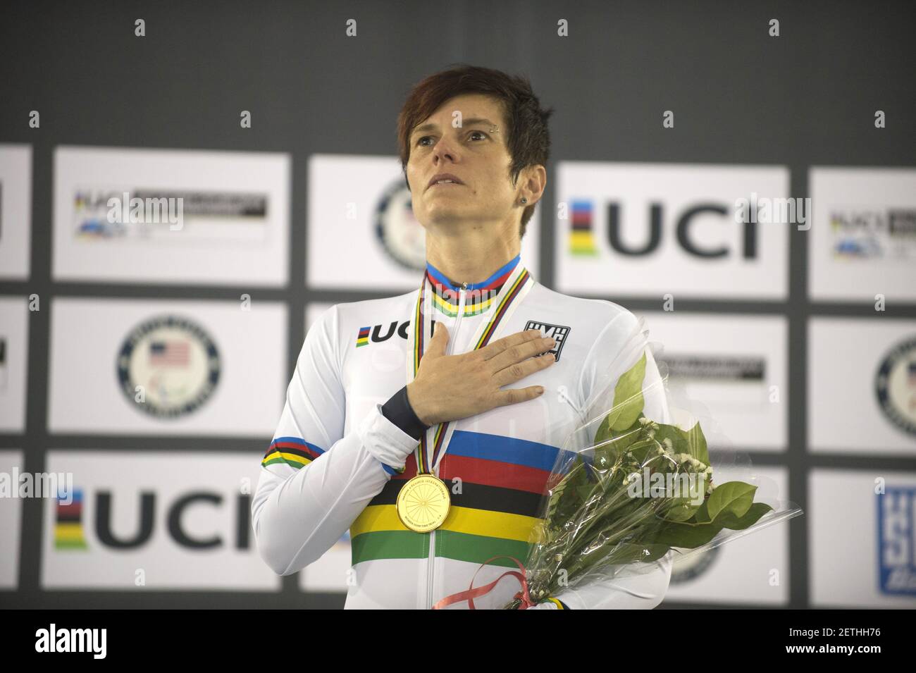 Shawn Morelli of Team USA winner of the women's 500 meter time trial ...