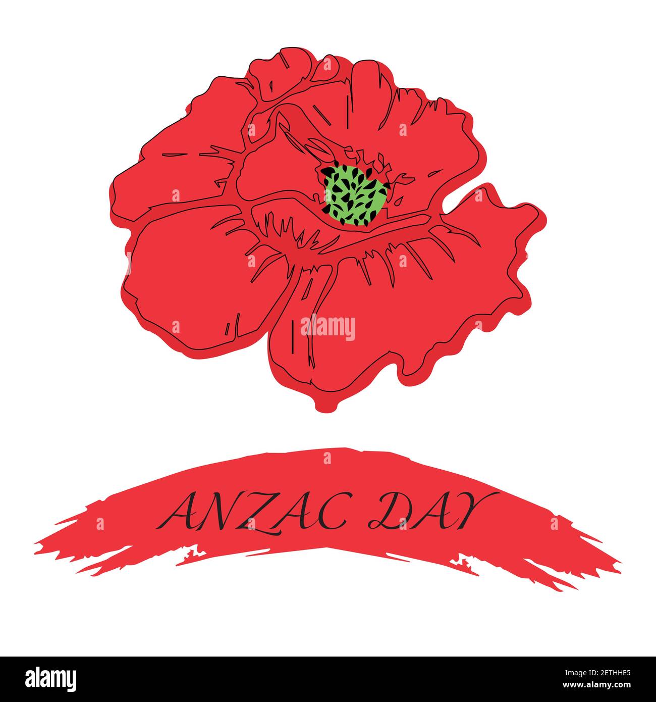 Vector illustration of a bright poppy flower. Remembrance day symbol ... Vector illustration of a bright poppy flower. Remembrance day symbol ...