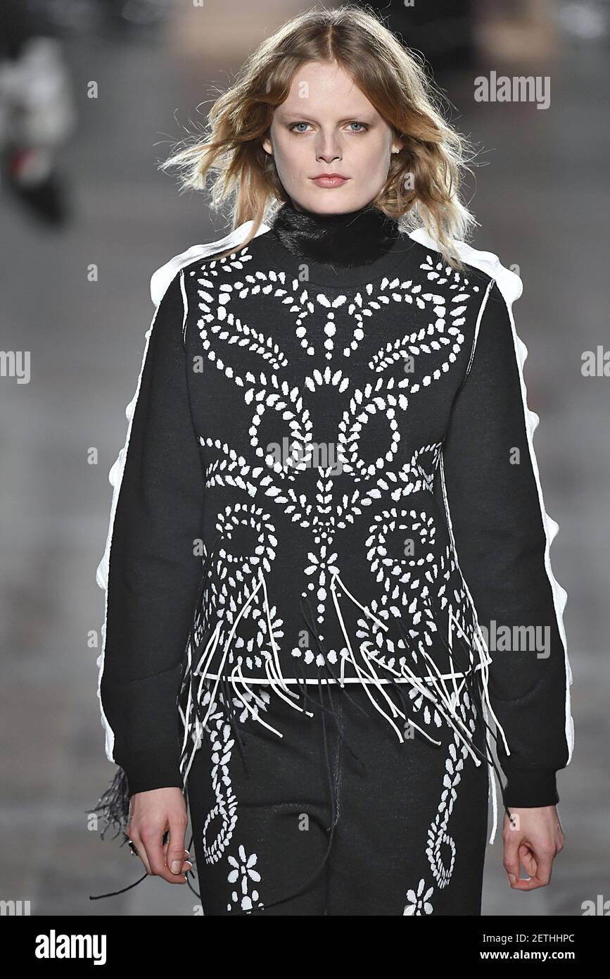 Model Hanne Gaby Odiele walks on the runway during the Sonia Rykiel ...