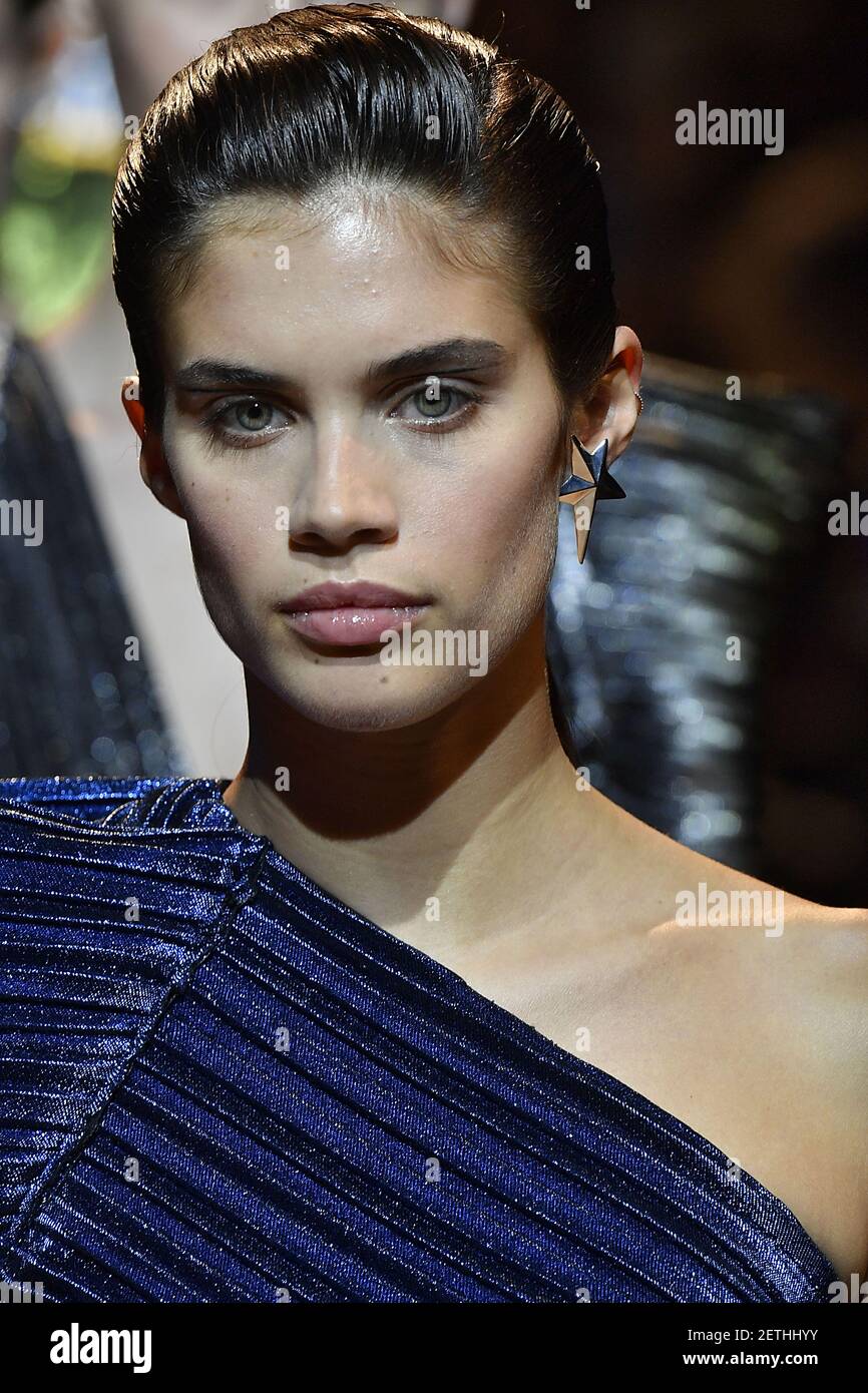Model Sara Sampaio walks on the runway during the Mugler Fashion Show ...
