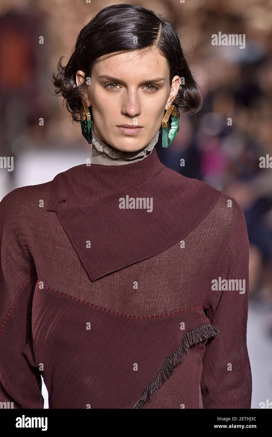 Model Marte Mei van Haaster walks on the runway during the Acne Studios ...