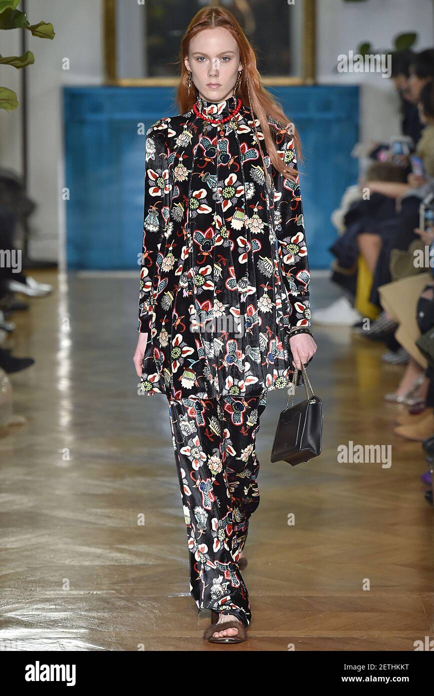 Model Kiki Willems walks on the runway during the Valentino Fashion ...