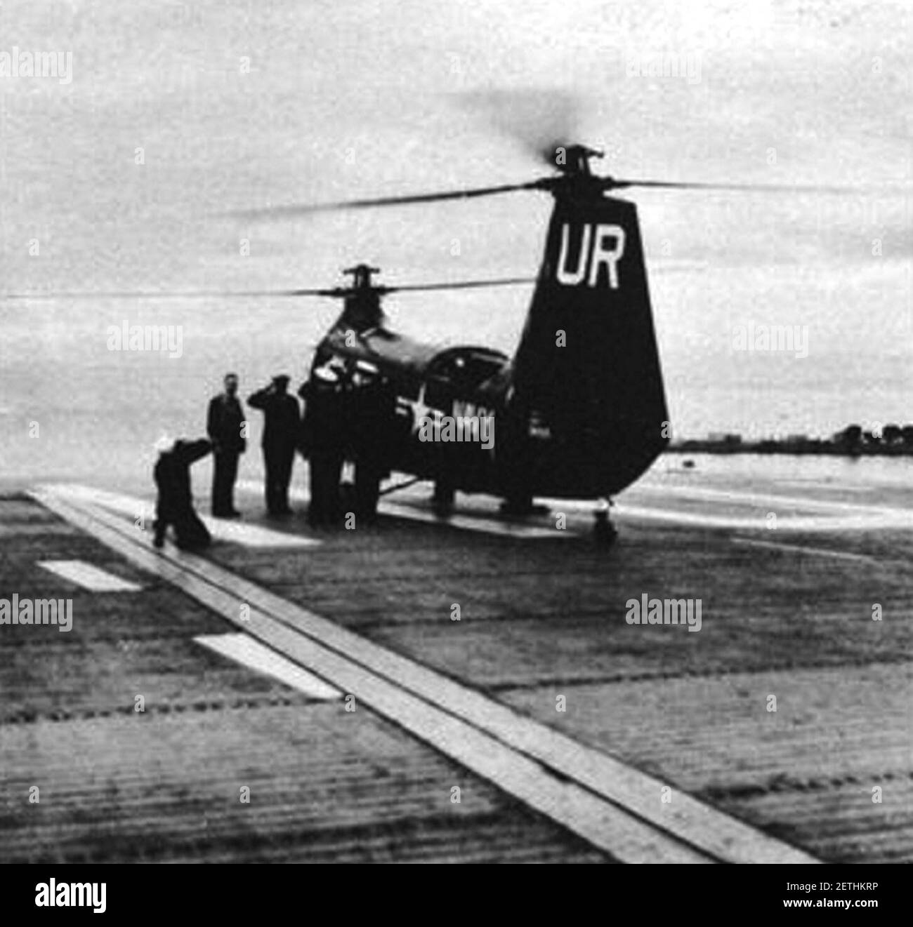 Piasecki HUP Retriever of HU-2 aboard USS Salerno Bay (CVE-110), in ...