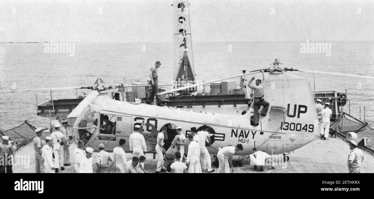 Piasecki HUP-2 Retriever of HU-1 aboard USS Los Angeles (CA-135), circa ...
