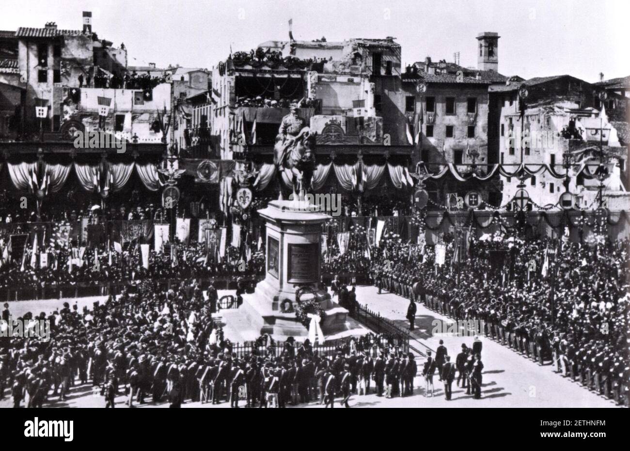 Piazza della repubblica in sept 20 1890 Stock Photo - Alamy