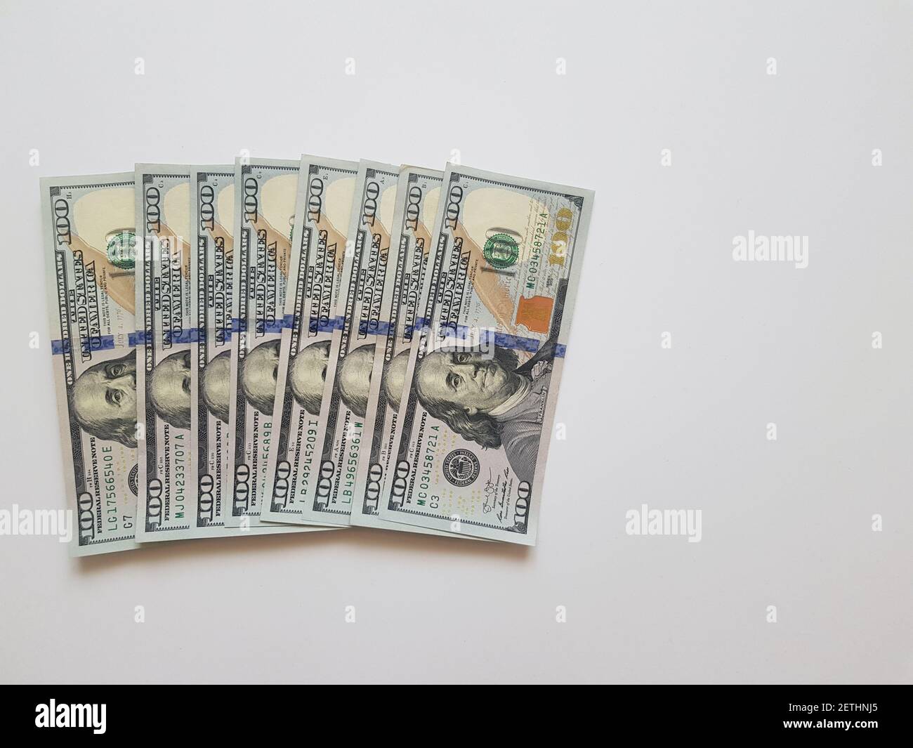 Usd 100 spread out hi-res stock photography and images - Alamy