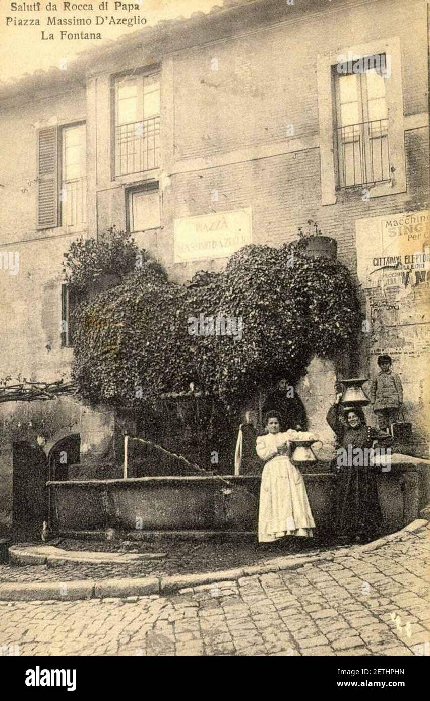 Piazza massimo d'azeglio 7-8-1910 Stock Photo - Alamy