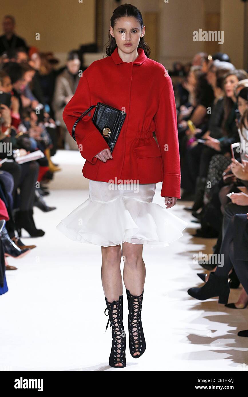 Model Aleyna Fitzgerald walks on the runway during the Giambattista ...