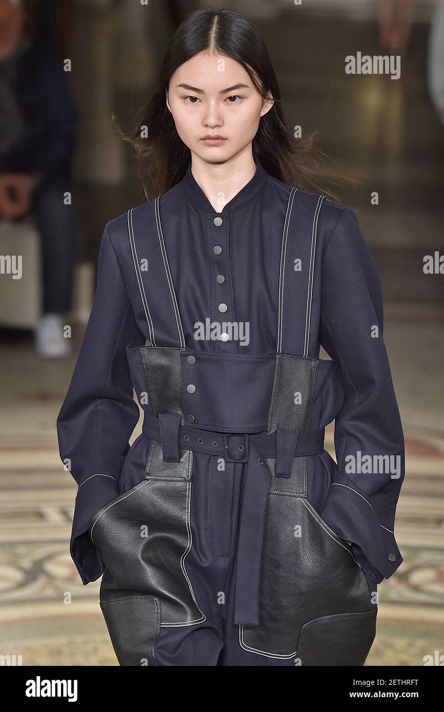 Model He Cong walks on the runway during the Stella McCartney Fashion ...