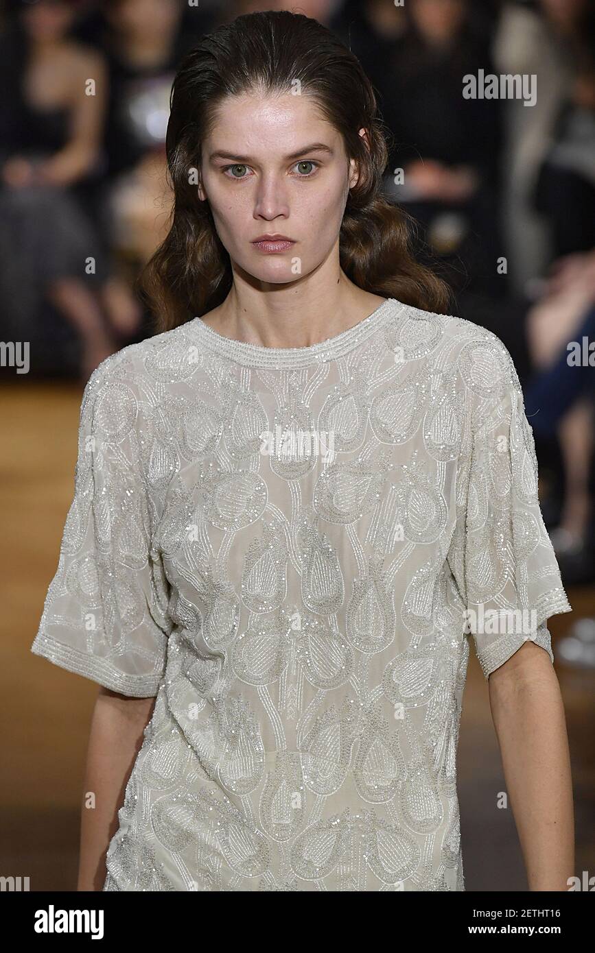 Model Angel Rutledge walks on the runway during the John Galliano ...
