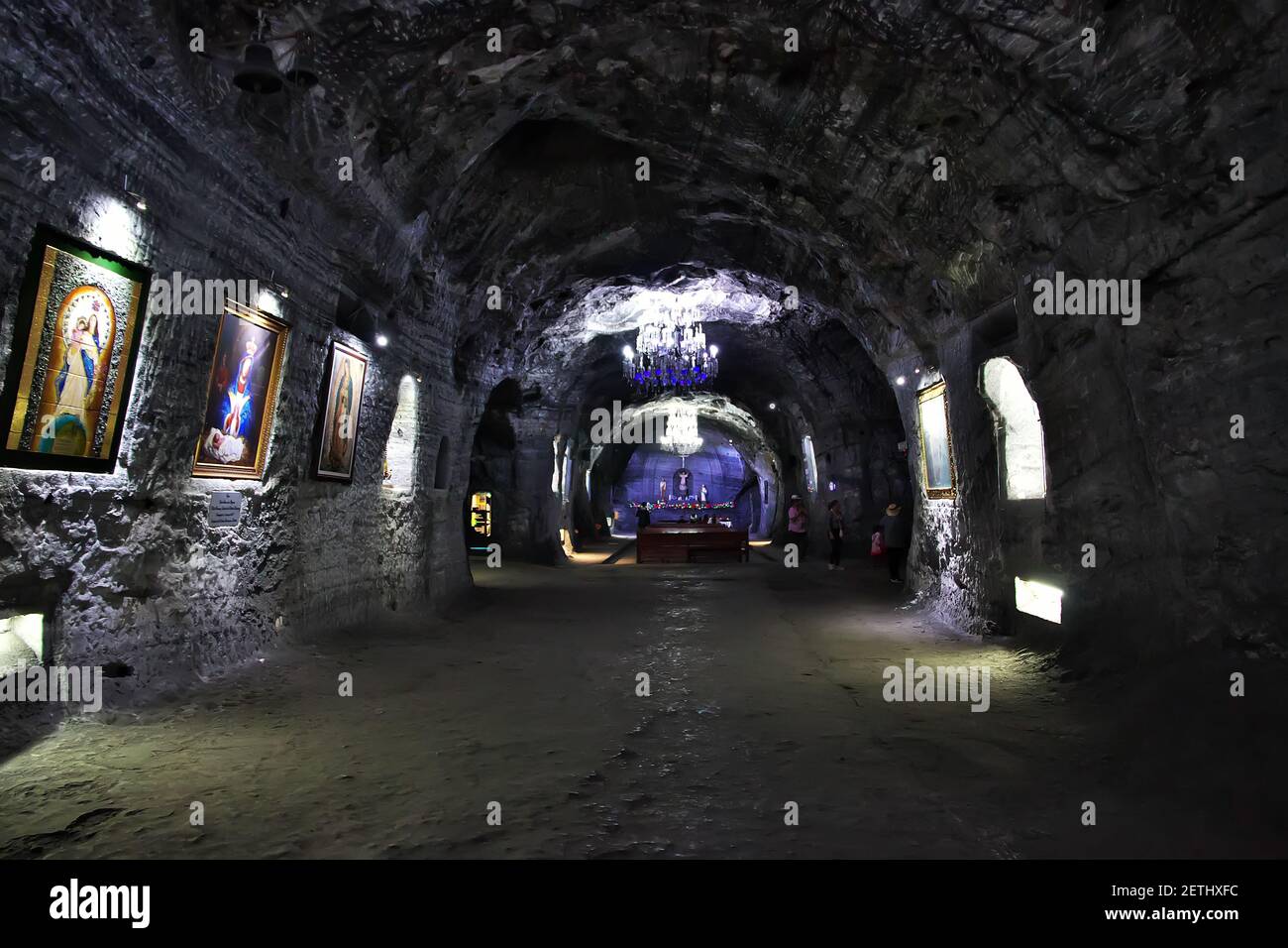 Salt cathedral colombia miner hi-res stock photography and images - Alamy