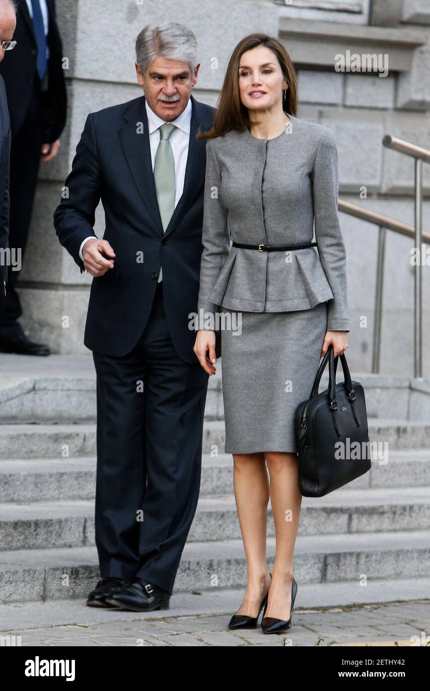 Spanish Queen Letizia attends at headquarters of Spanish AECIID on ...