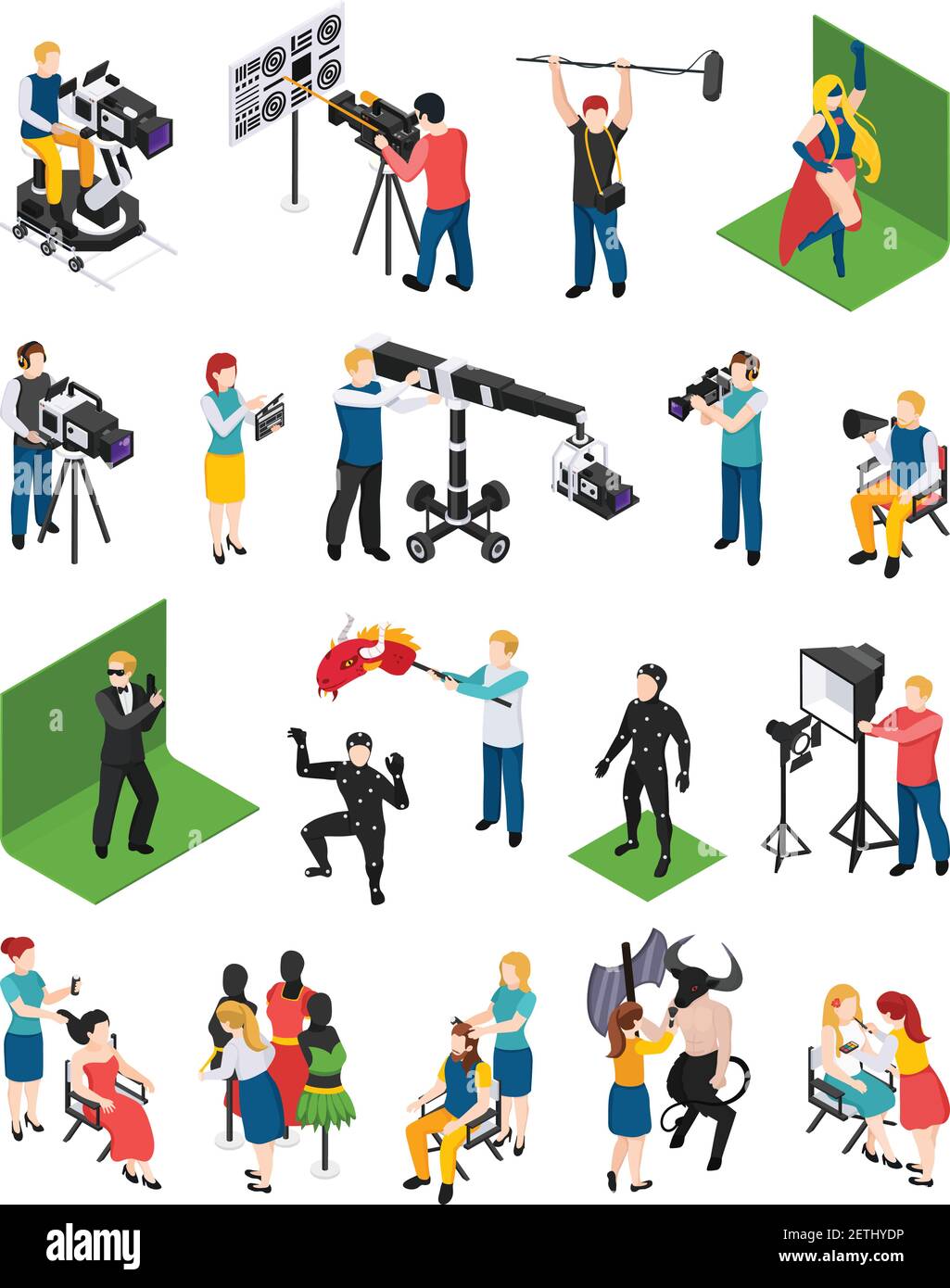 Film set camera actors Stock Vector Images - Alamy