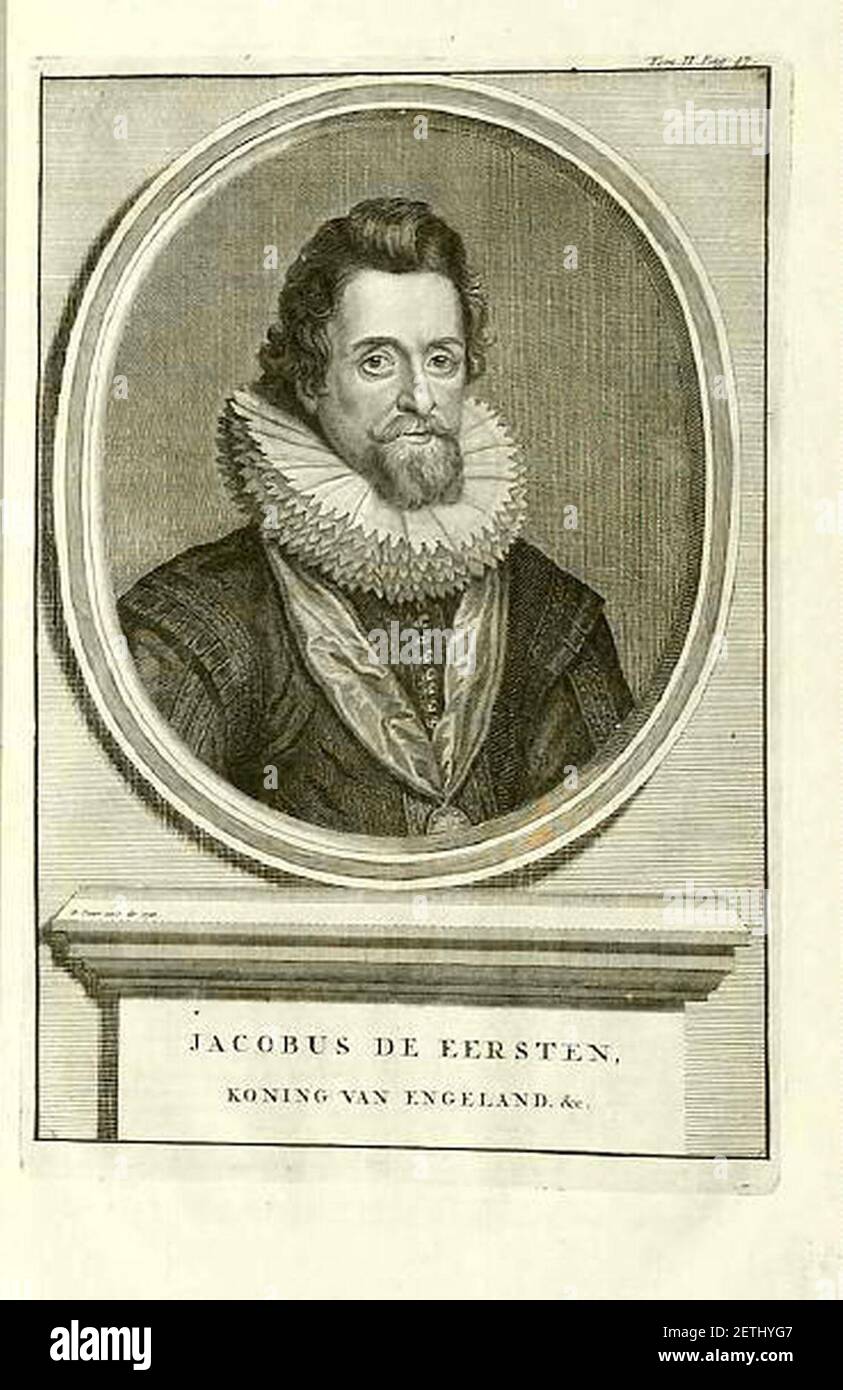 Picart, B. - Jacob I, King of England - 1728 Stock Photo - Alamy