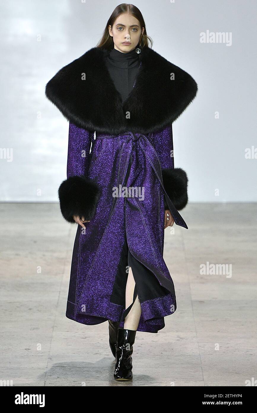 Model Lia Pavlova walks on the runway during the Ellery Fashion Show at ...