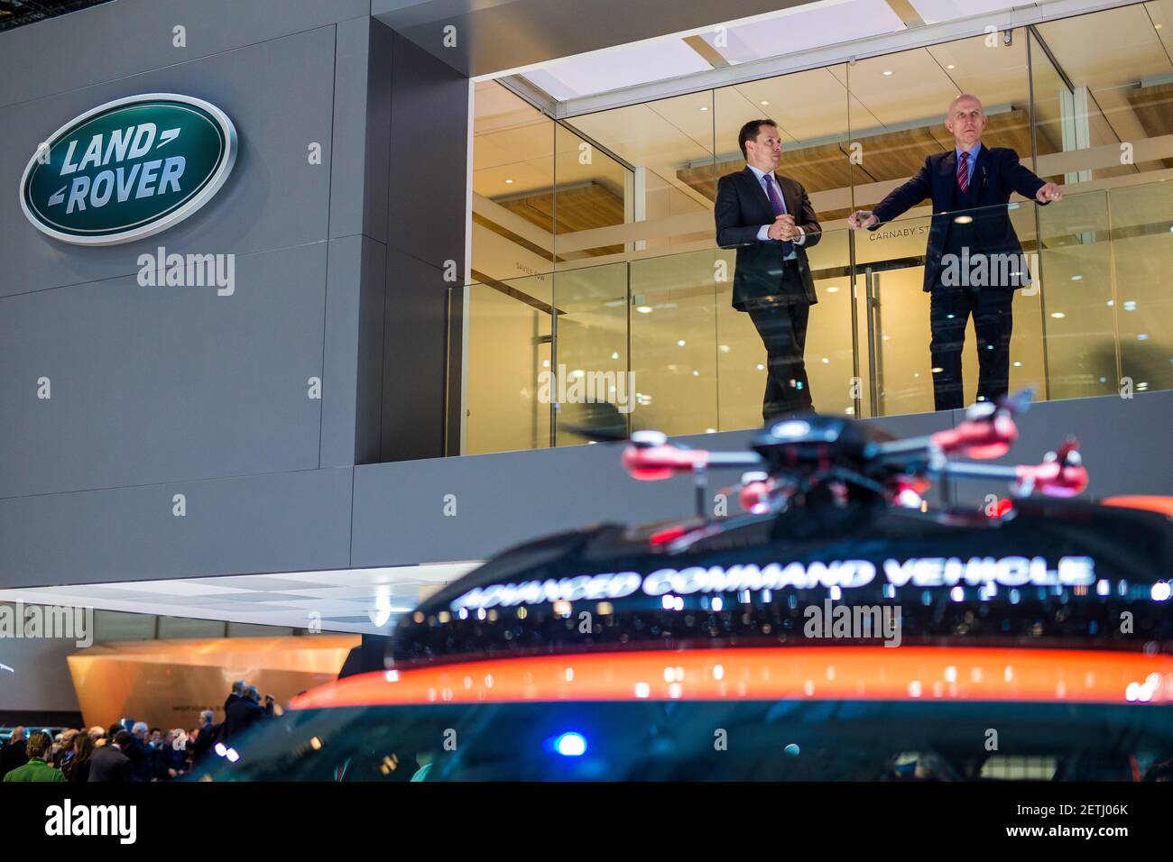 Land Rover advanced command vehicle at the Motor Show in Geneva ...