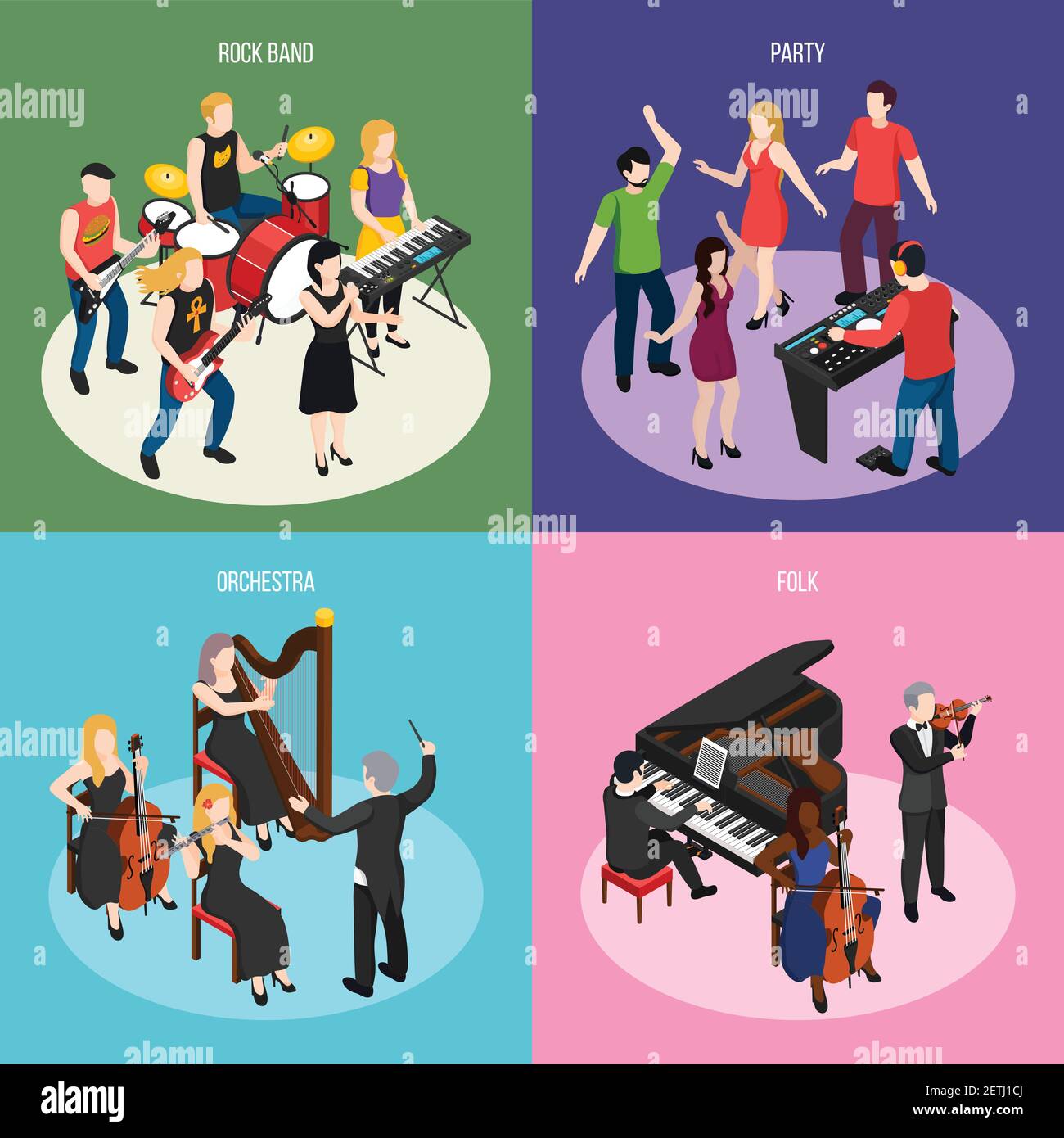 Rock flute player Stock Vector Images - Alamy