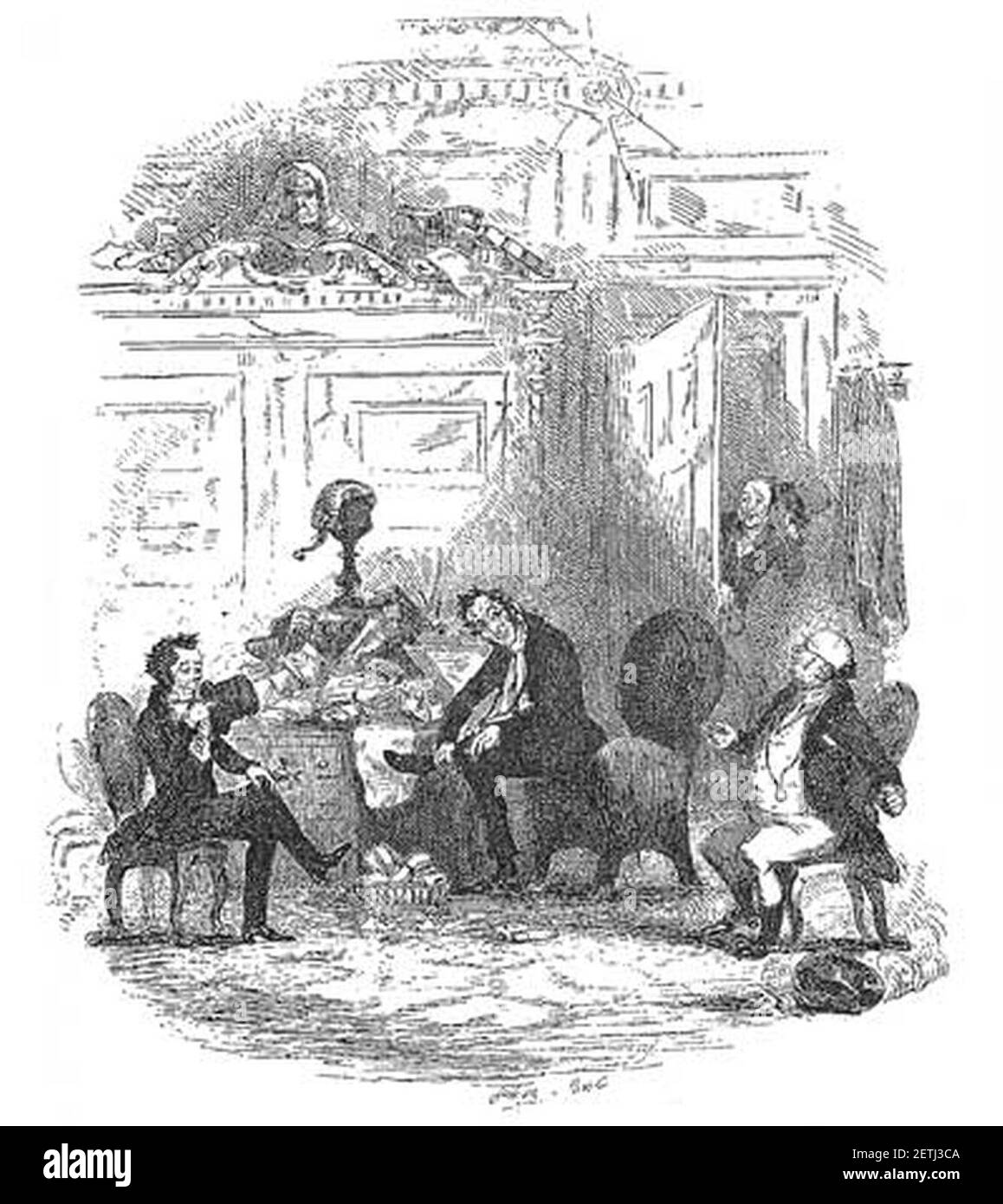 Pickwick Papers, première entrevue avec Mr Sergeant Snubbin Stock Photo ...