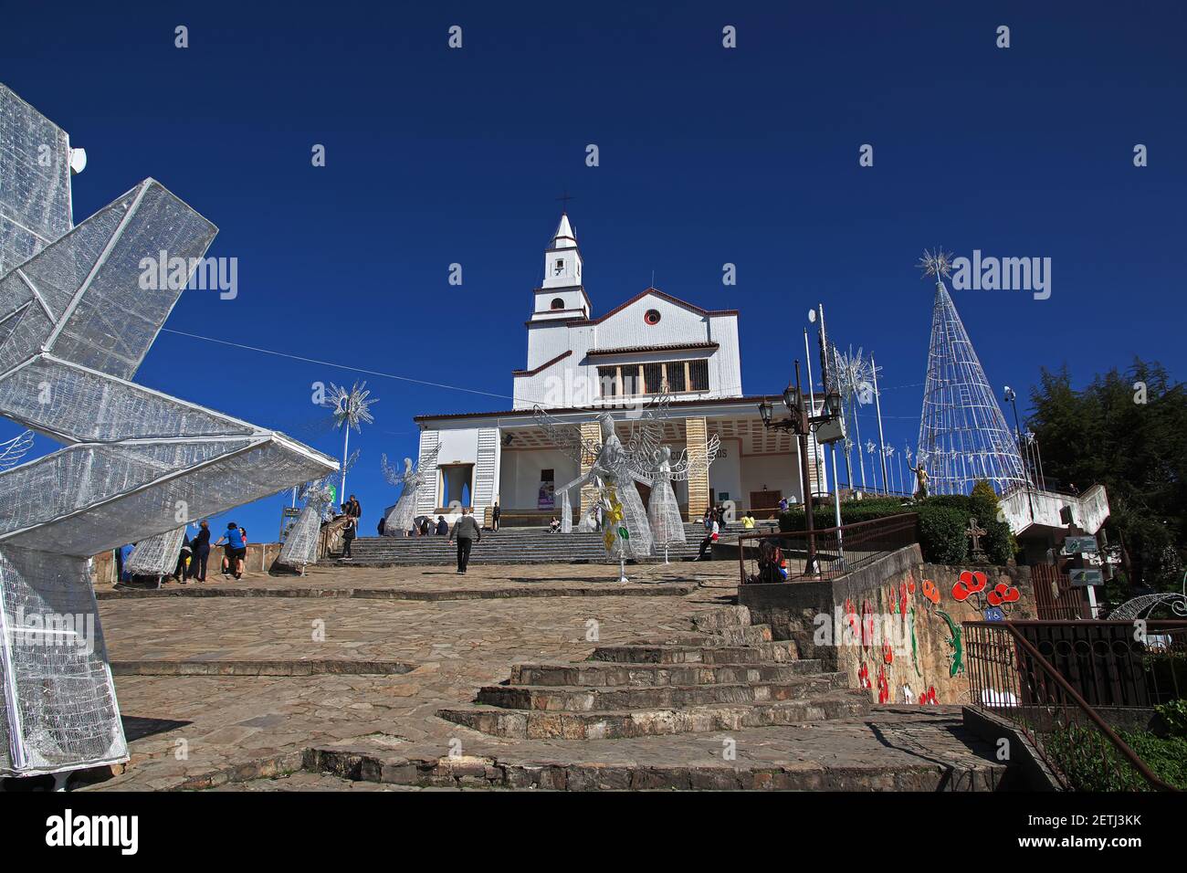Montserrat monastery on the mount, Bogota, Colombia Stock Photo - Alamy