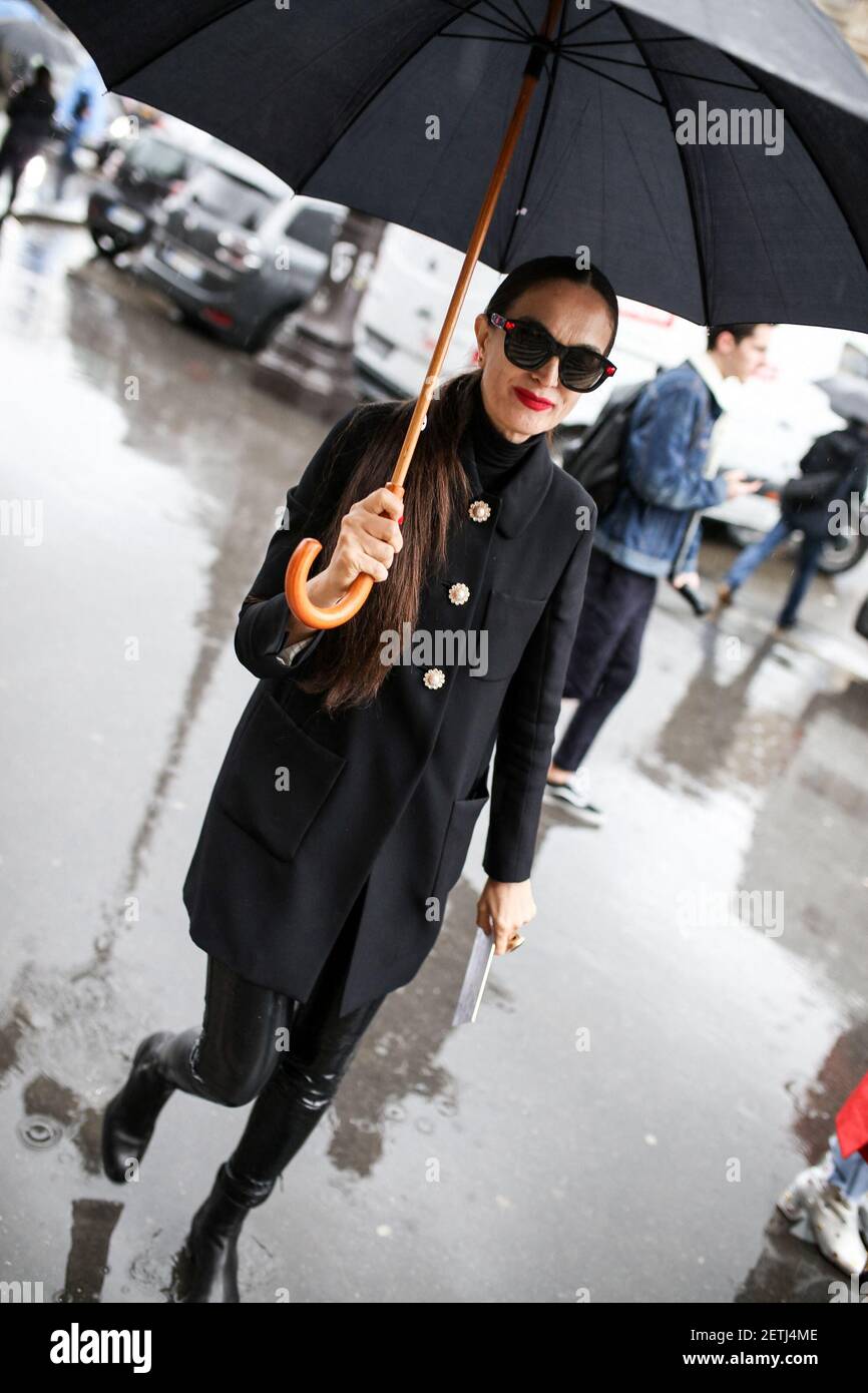 Rushka Bergman attending the Elie Saab show during Paris Fashion Week ...