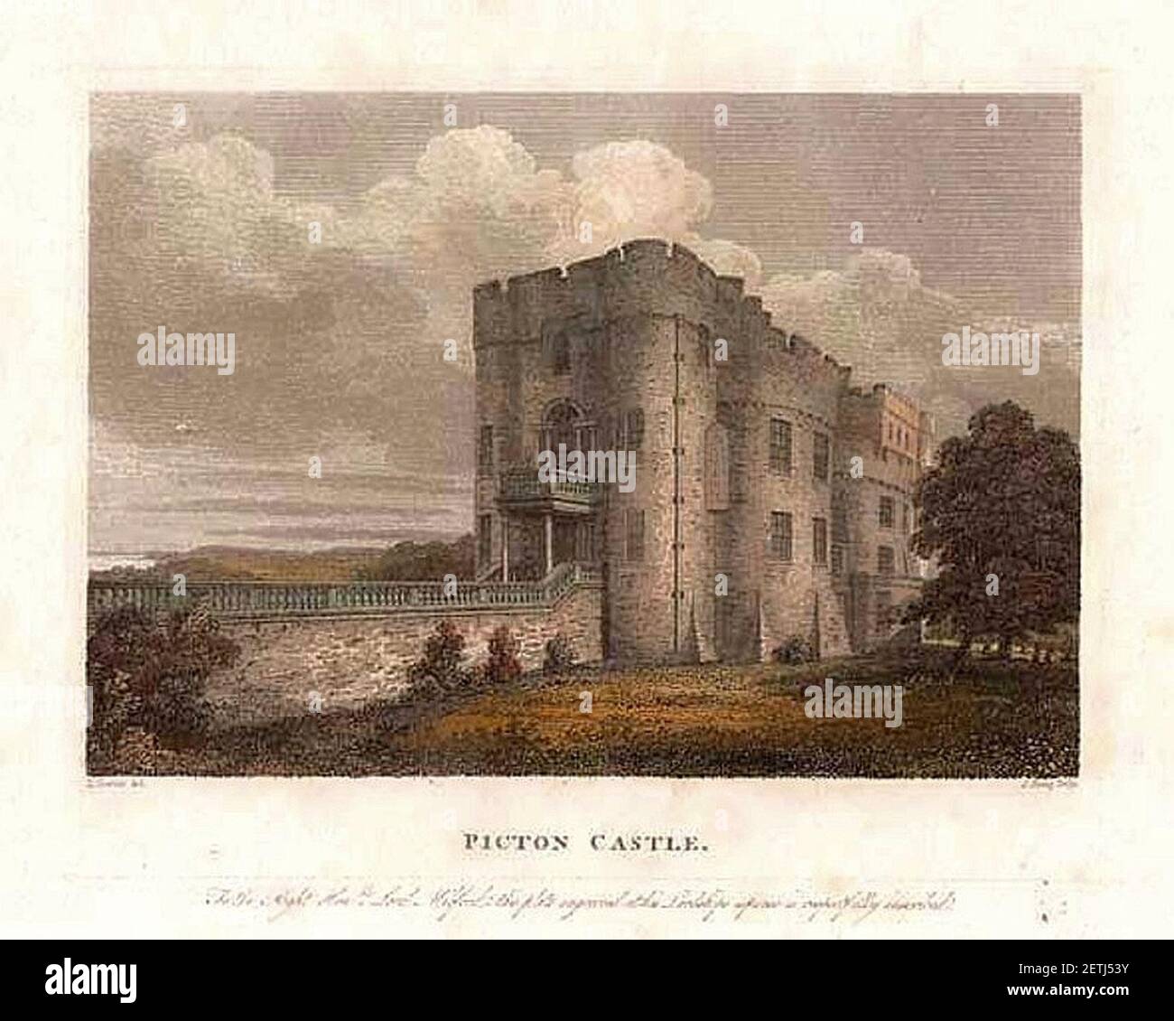 Picton Castle after J Carter Stock Photo - Alamy