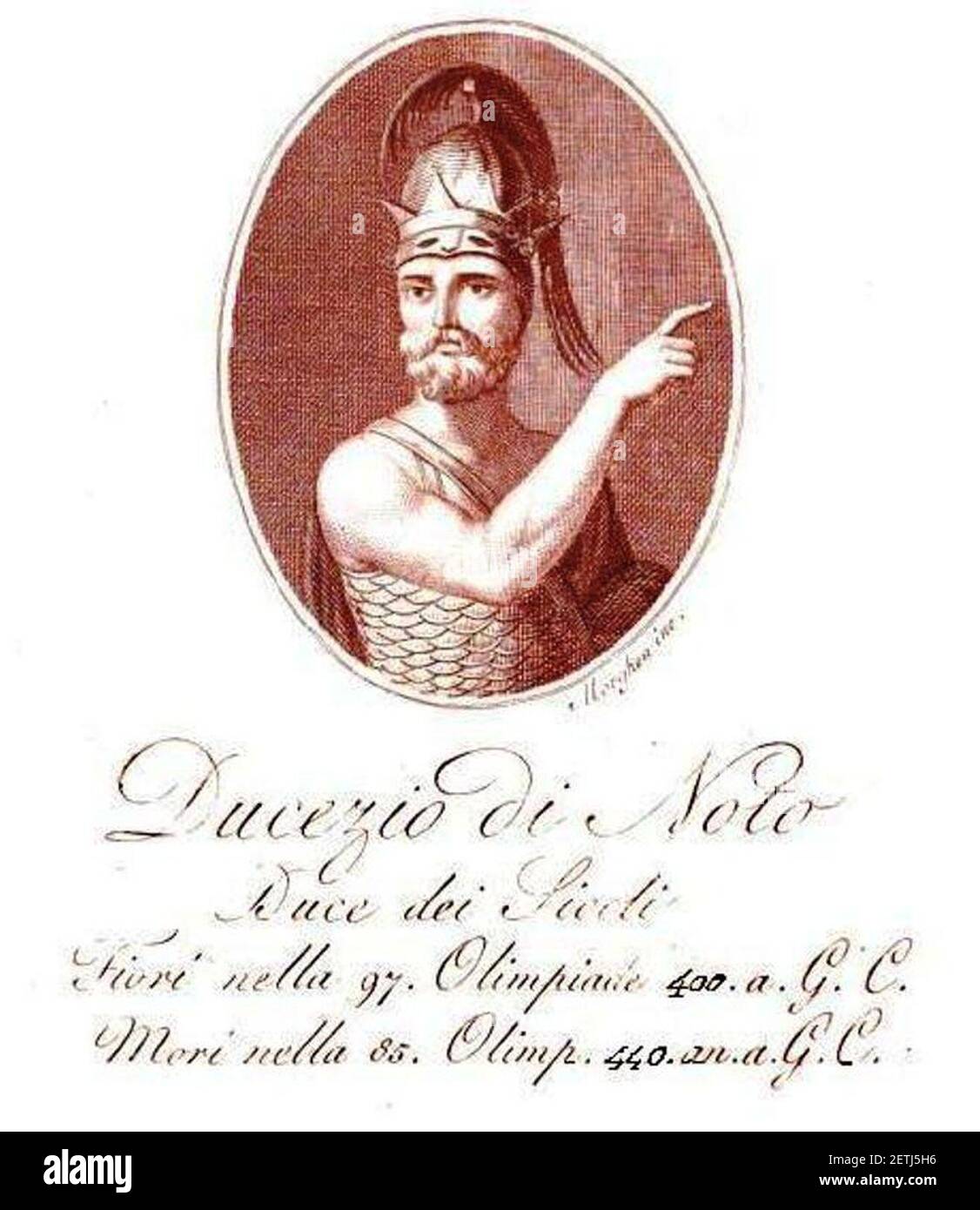 Pictorial history of Ducezio, King of Sicoli Stock Photo - Alamy