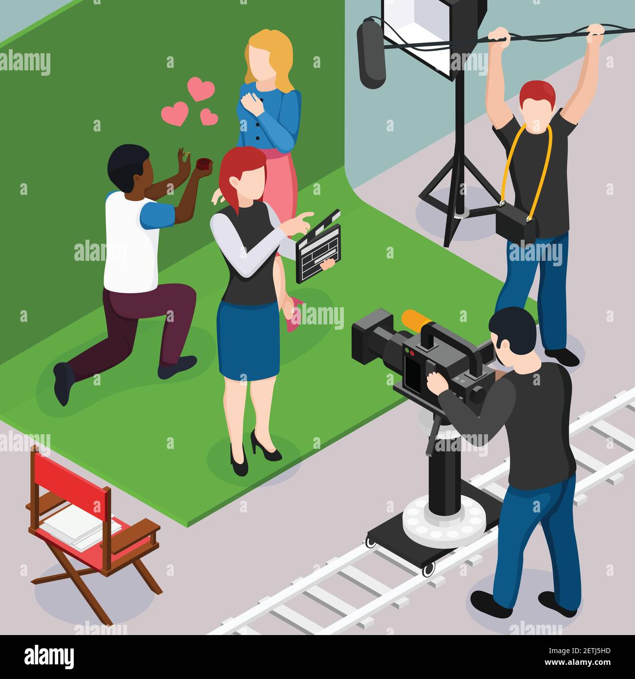 Film set camera actors Stock Vector Images - Alamy