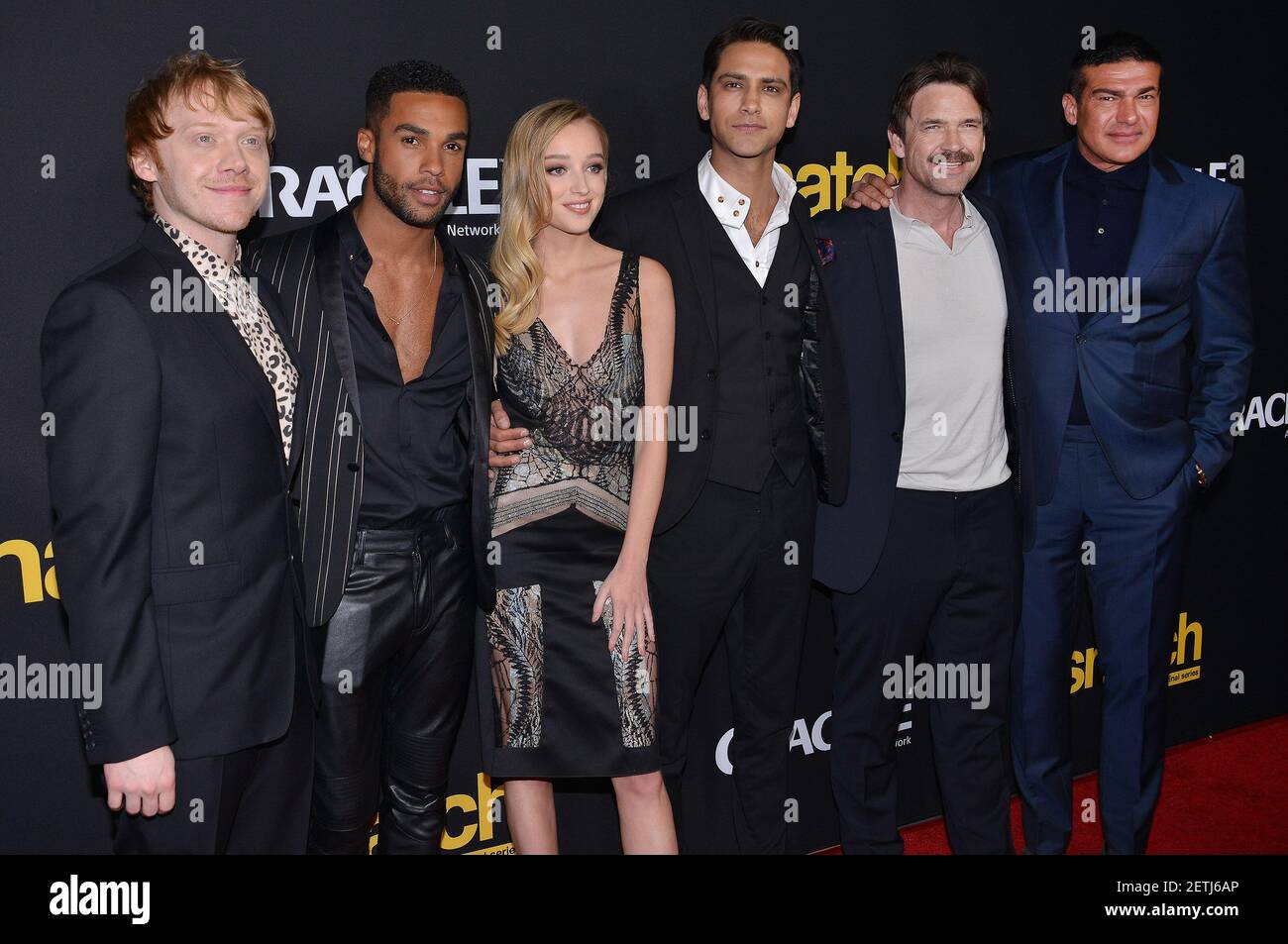 (L-R) "Snatch" Cast - Rupert Grint, Lucien Laviscount, Phoebe Dynevor ...