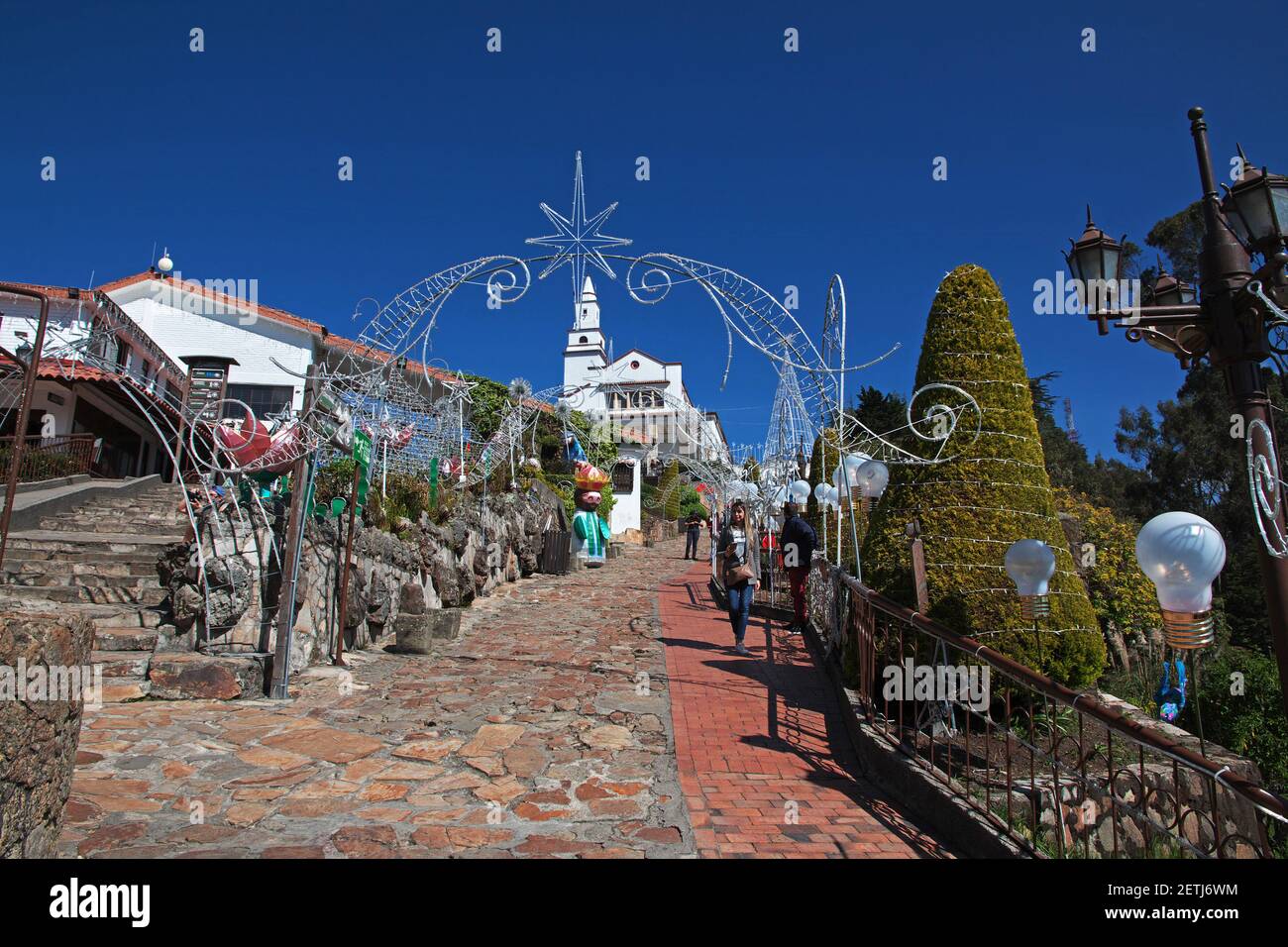 Montserrat monastery on the mount, Bogota, Colombia Stock Photo - Alamy